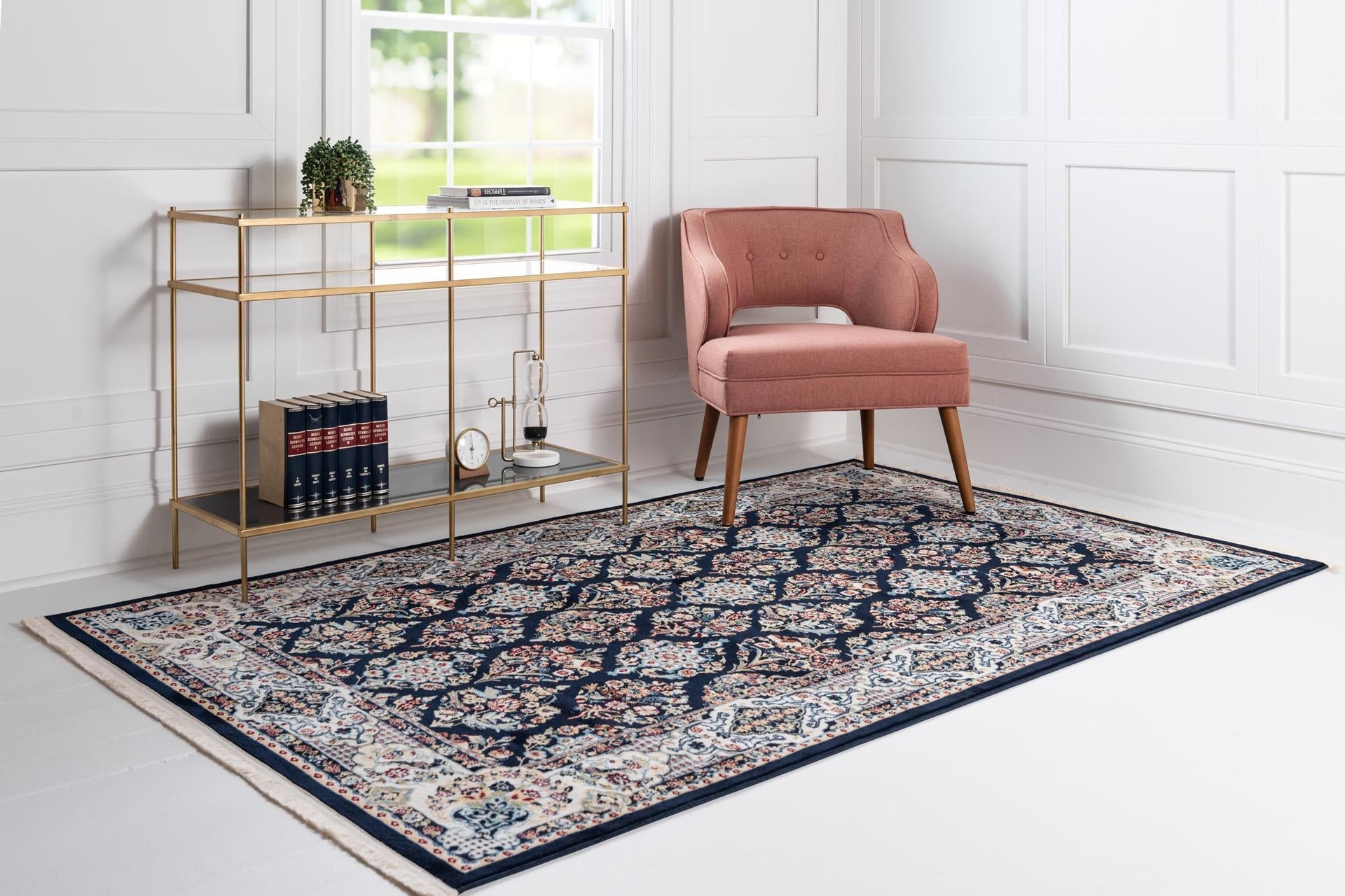 ANGORAHOME ETHNIC MAKİNE HALISI 1528NVY, 150X245 FİYATI - Vivense