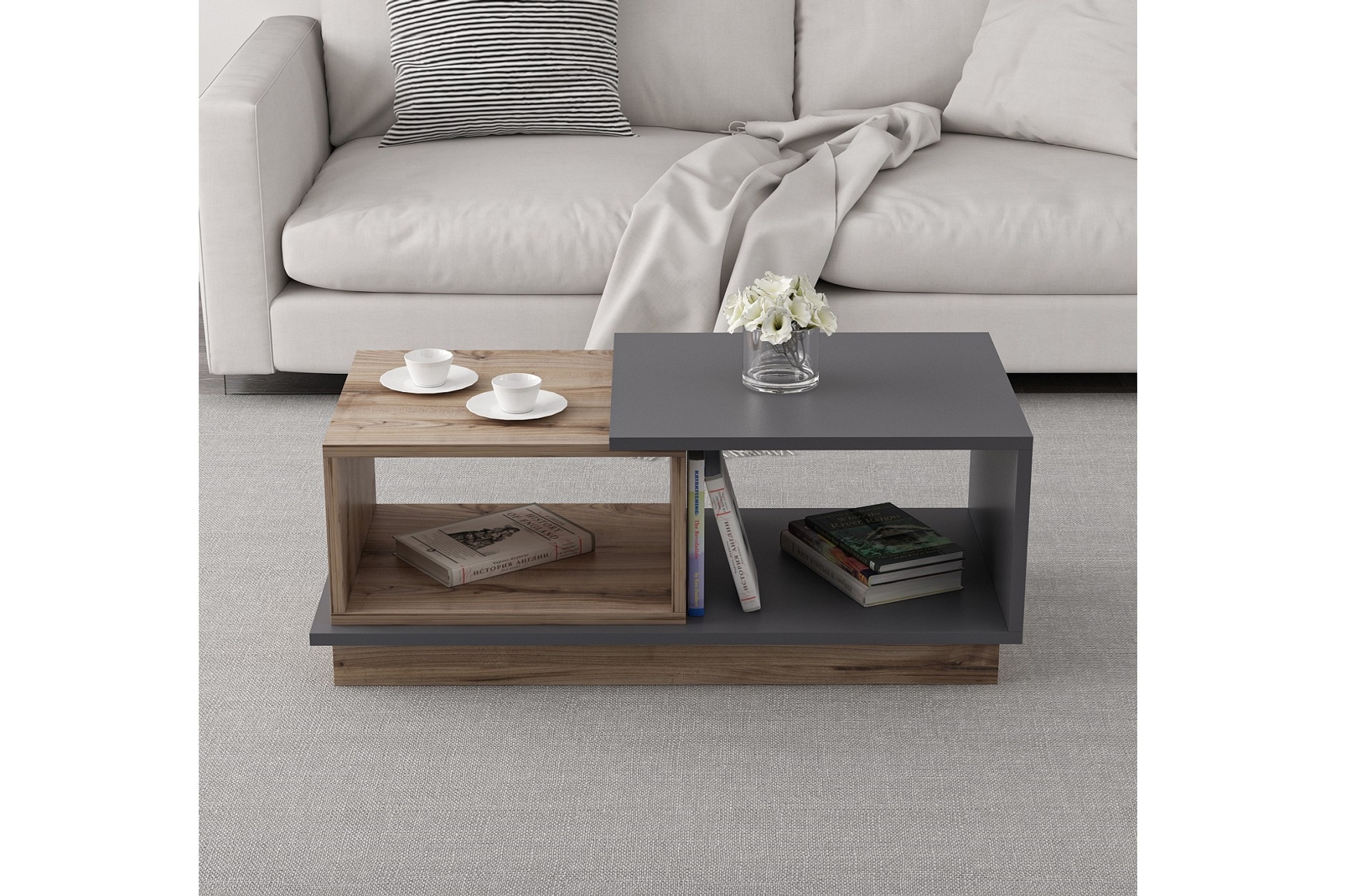 CERK ORTA SEHPA, ANTRASİT CEVİZ