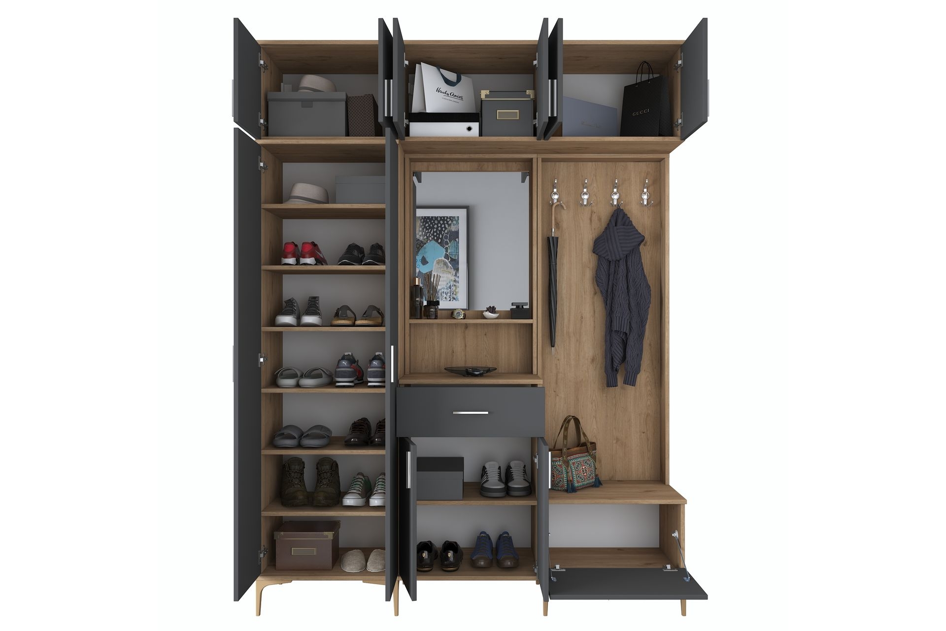 RANİ PORTMANTO EA133, AYNALI, CEVİZ FİYATI - Vivense