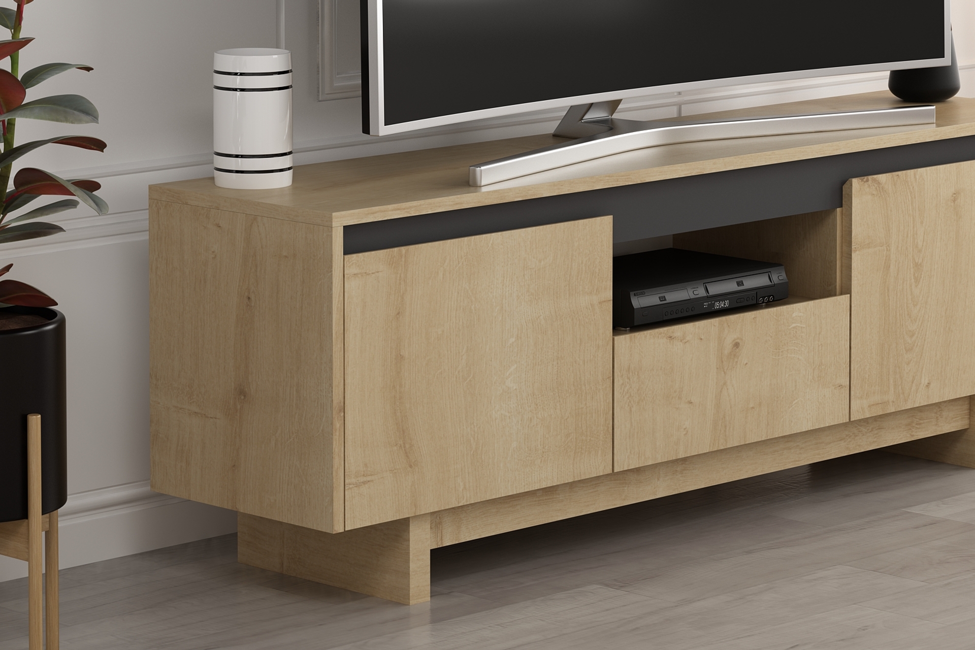 PANNA TV ÜNİTESİ, ANTRASİT SAFİR, 140 CM FİYATI - Vivense