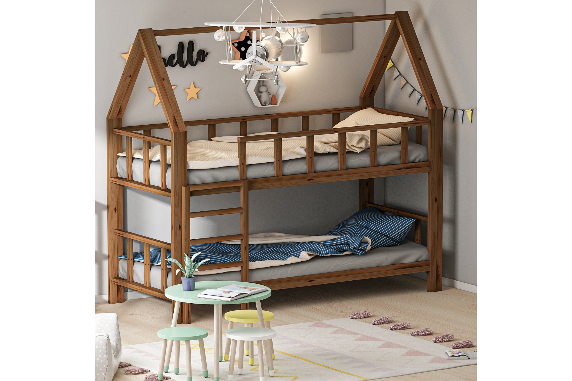 GİVAYO WOOD'S ALİCE MONTESSORİ RANZA, CEVİZ, 100X200 FİYATI - Vivense