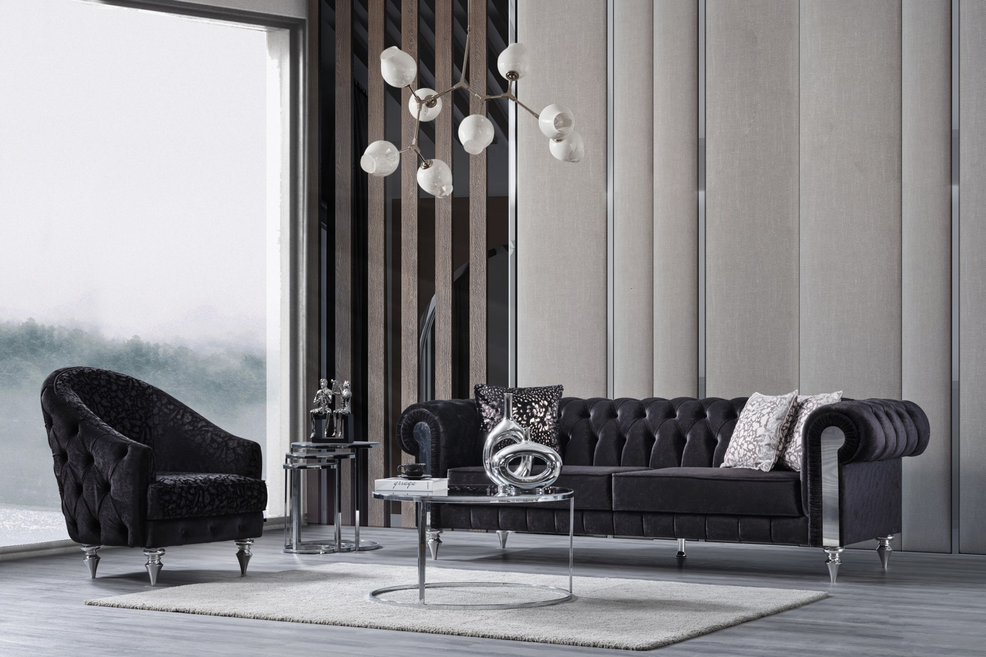 ALİZEN ÜÇLÜ KANEPE, SİYAH FİYATI - Vivense