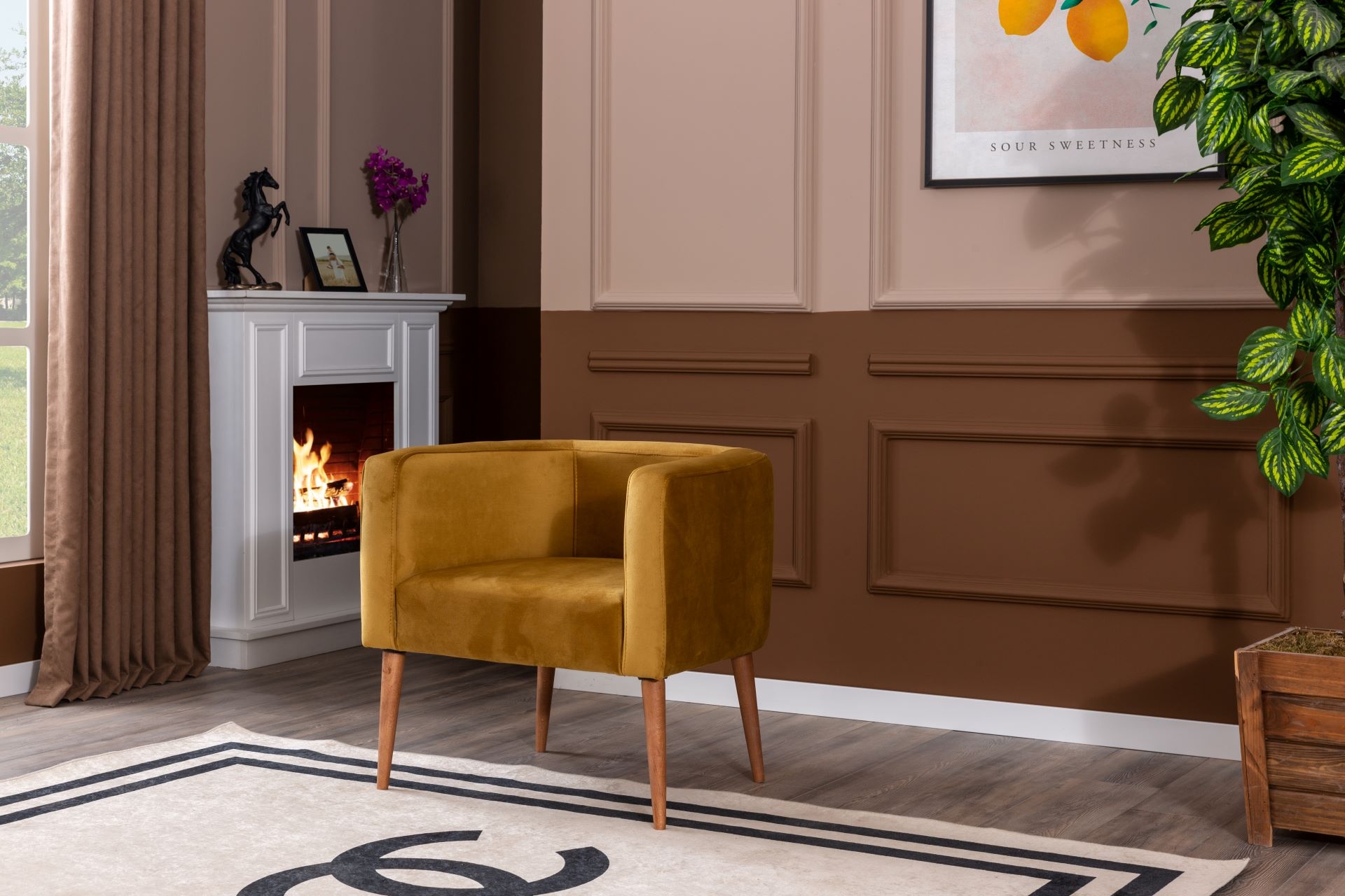 DYNAMIC MOD BERJER, AHŞAP AYAK, HARDAL FİYATI - Vivense