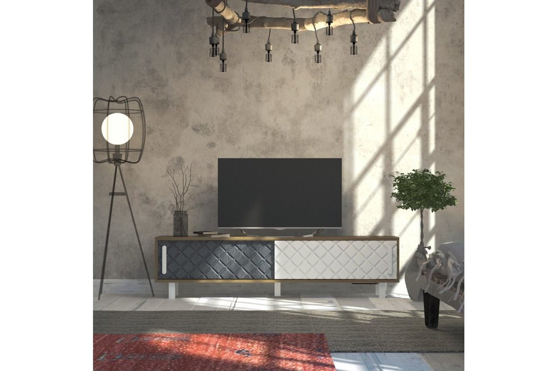 ROB TV STANT UD-BEYAZ-ANTRASİT FİYATI - Vivense