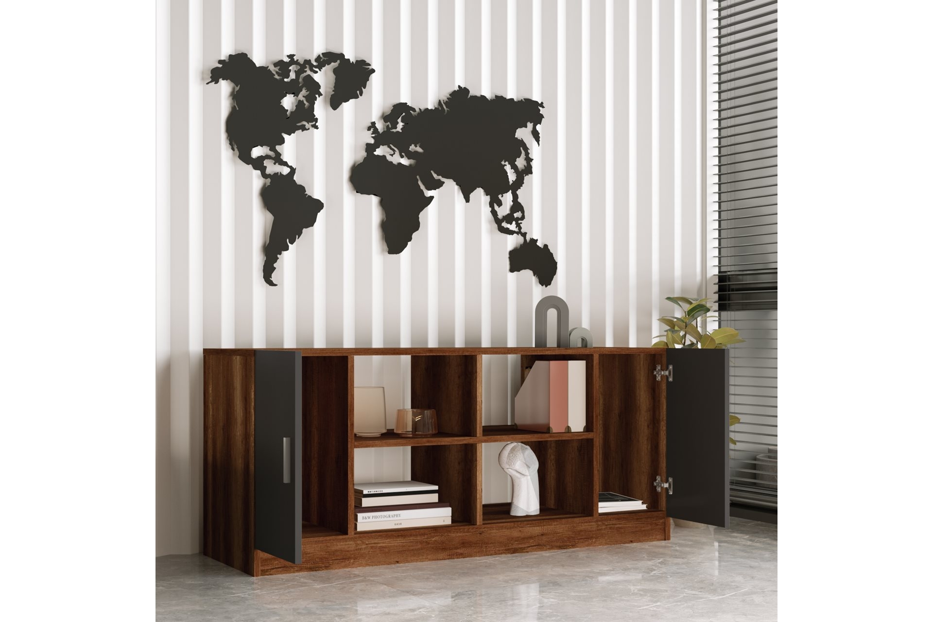 ROBİN HOME VERONA OFİS BÜRO MASA TAKIMI MAKAM TAKIMI, BAROK GRİ, VO18 ...
