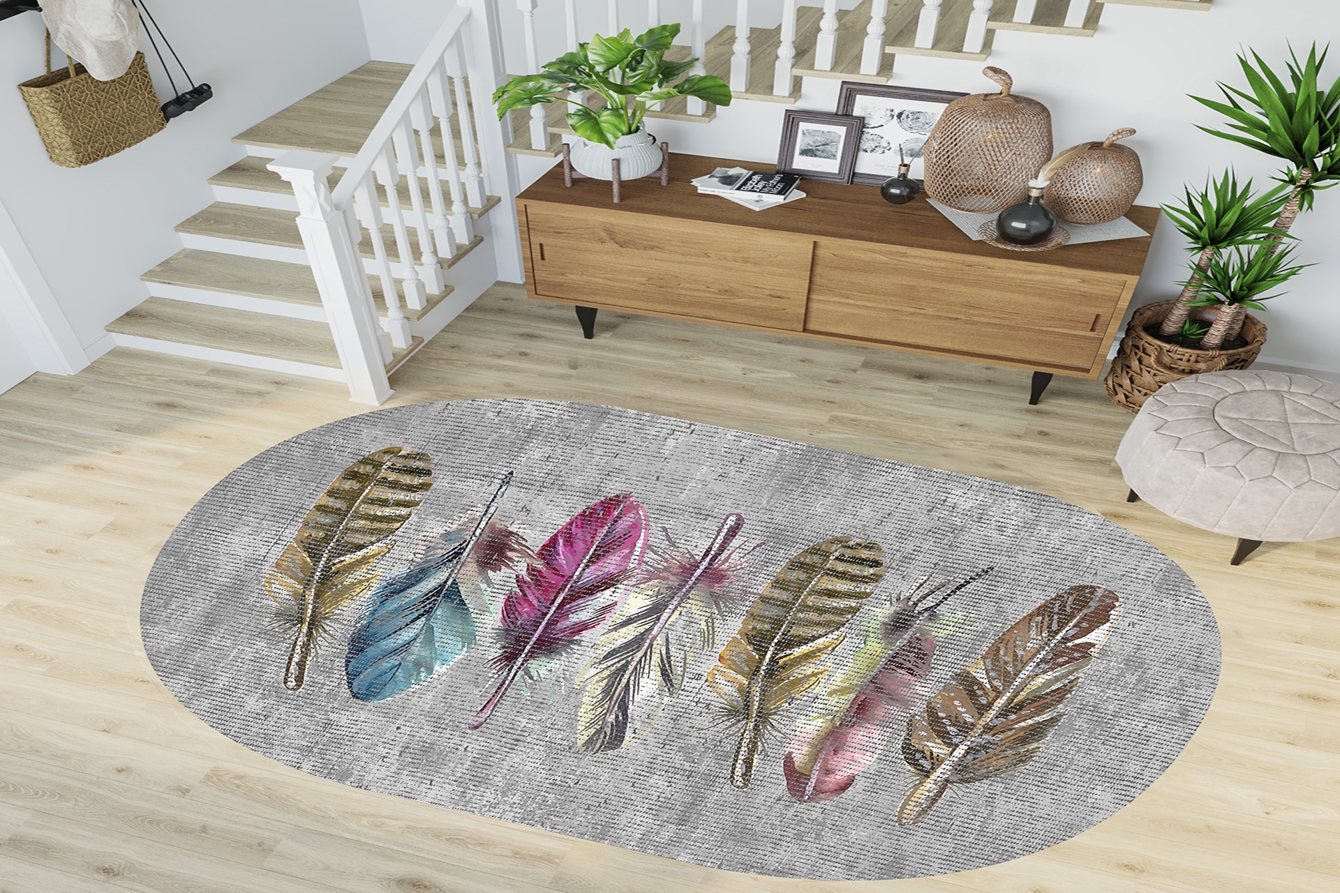 ROVİGO HOME OVAL SALON HALISI RVG7235-SD289, 100X200 CM
