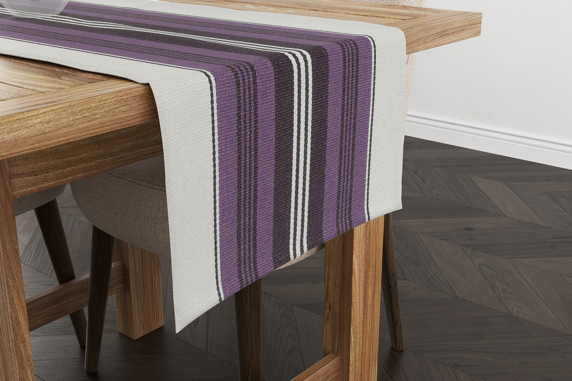 LUCİA ÇİZGİLİ RUNNER, MOR, 40X140 FİYATI - Vivense