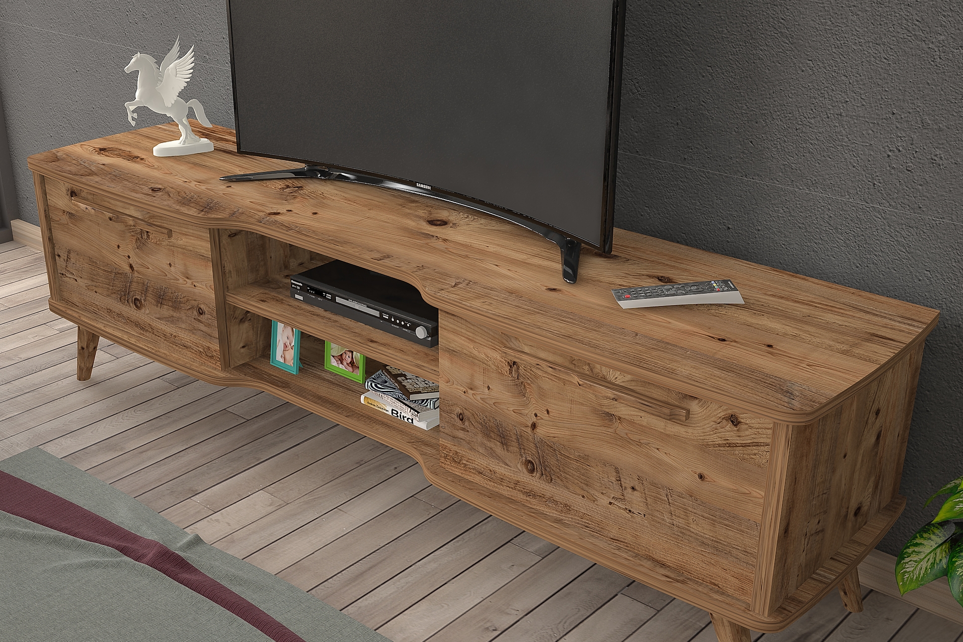 BOREAS ATLANTİK ÇAM TV SEHPASI 140 CM