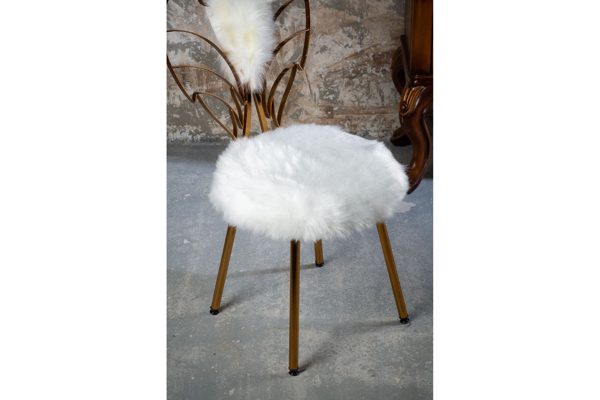 MENDY ANGEL SANDALYE, BEYAZ, GOLD AYAK FİYATI - Vivense