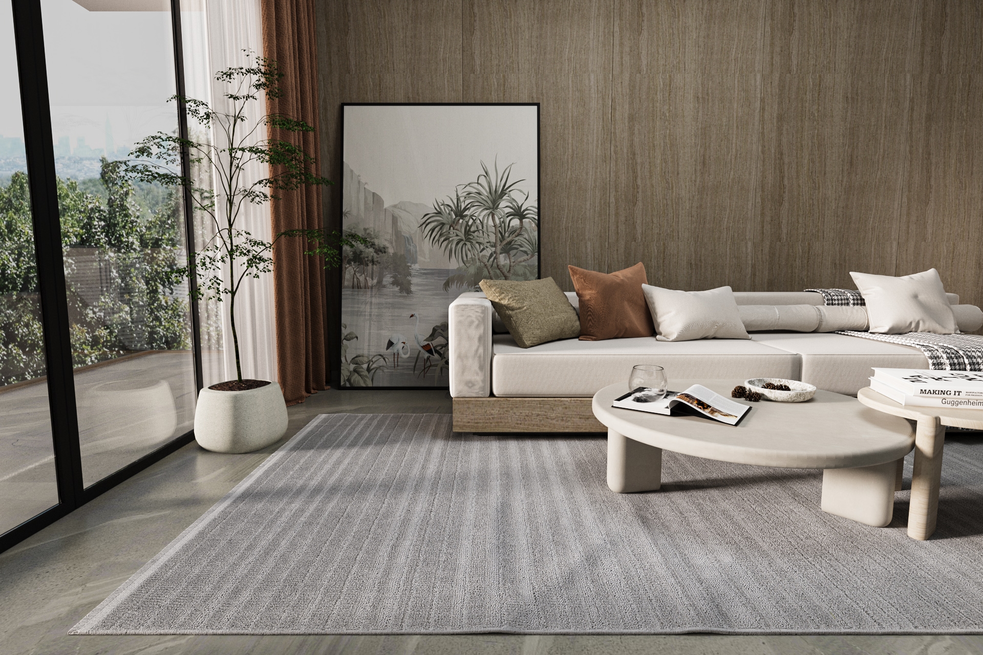 NEWYORK COOL MAKİNE HALISI 3103, YUMUŞAK TUŞELİ, GRİ, 80X150