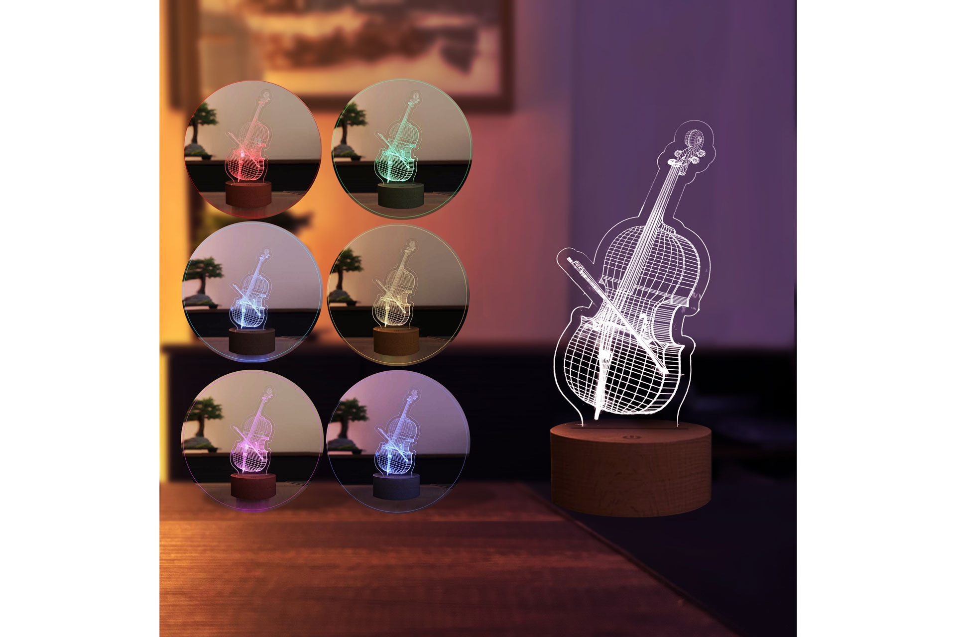 BYLAMP AHŞAP TABANLI LED MASA LAMBASI, ÇELLO FİYATI - Vivense
