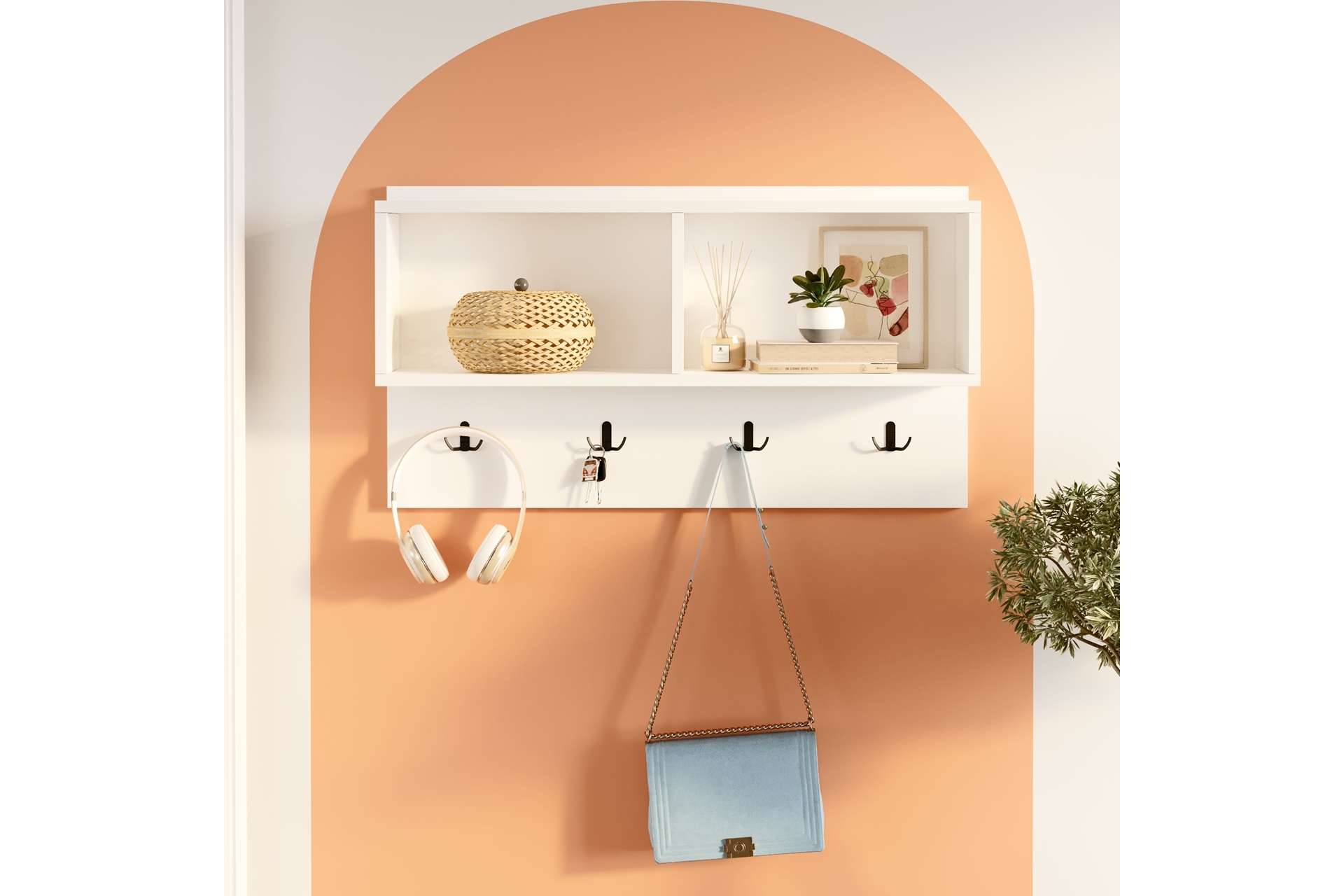 YURUDESİGN BRİAN DUVAR ASKISI, BEYAZ FİYATI - Vivense