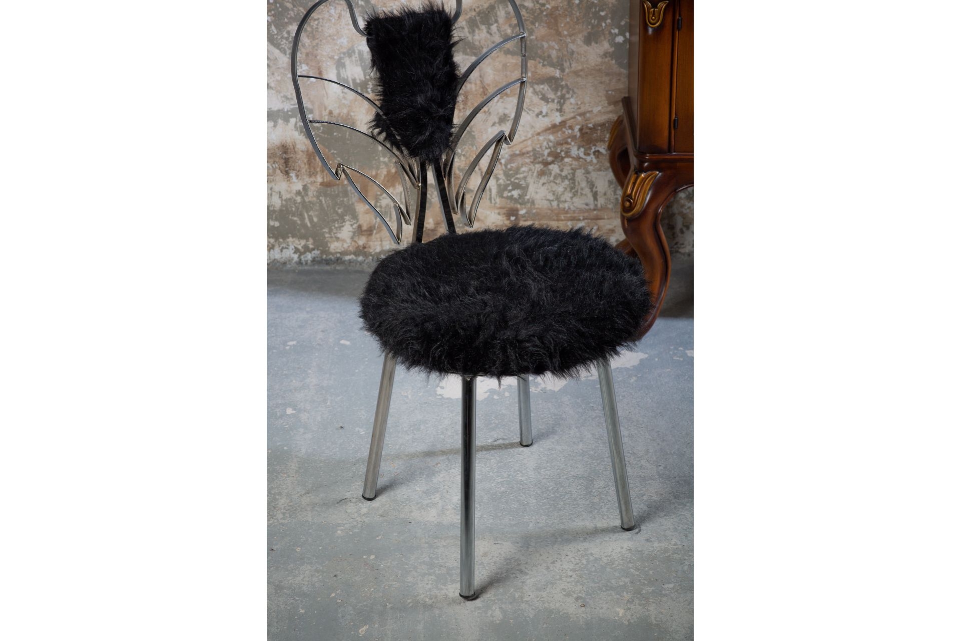 MENDY ANGEL SANDALYE, SİYAH, GÜMÜŞ AYAK FİYATI - Vivense