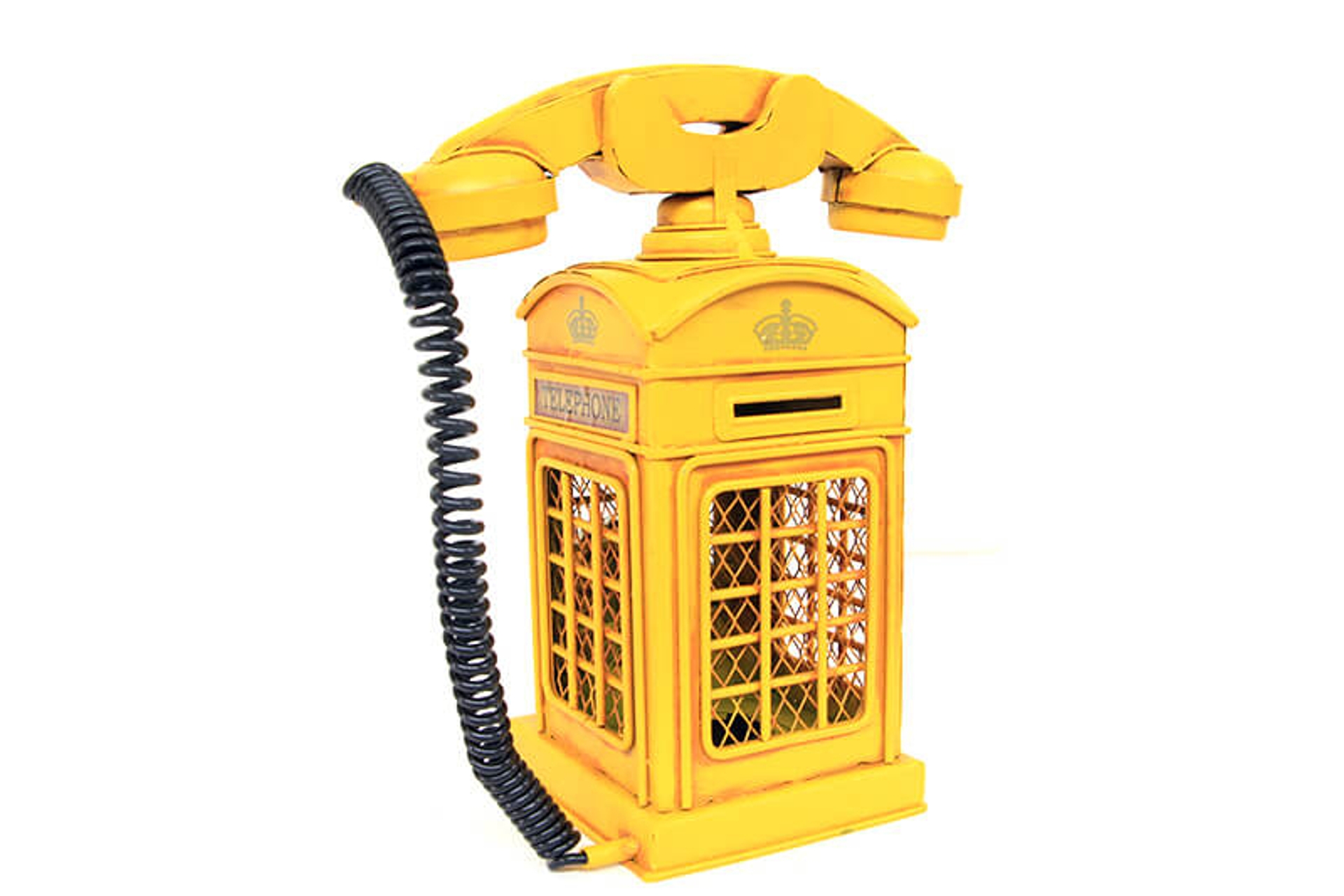 METAL KUMBARA TELEFON BİBLO, SARI FİYATI - Vivense