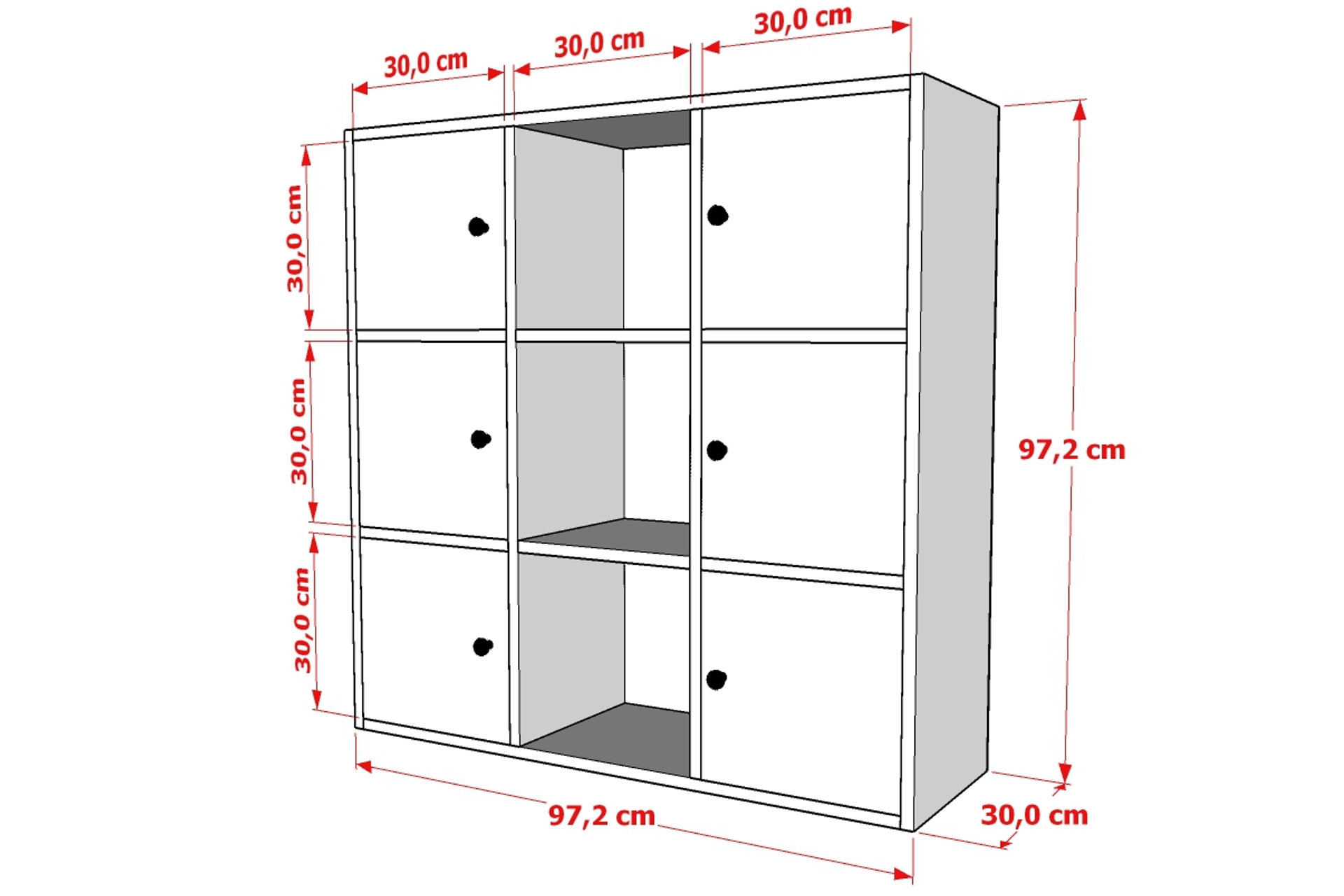 BKCONCEPT 6 KAPAKLI RAFLI KİTAPLIK, 65 CM, BEYAZ, KTP-1055-Ç FİYATI ...