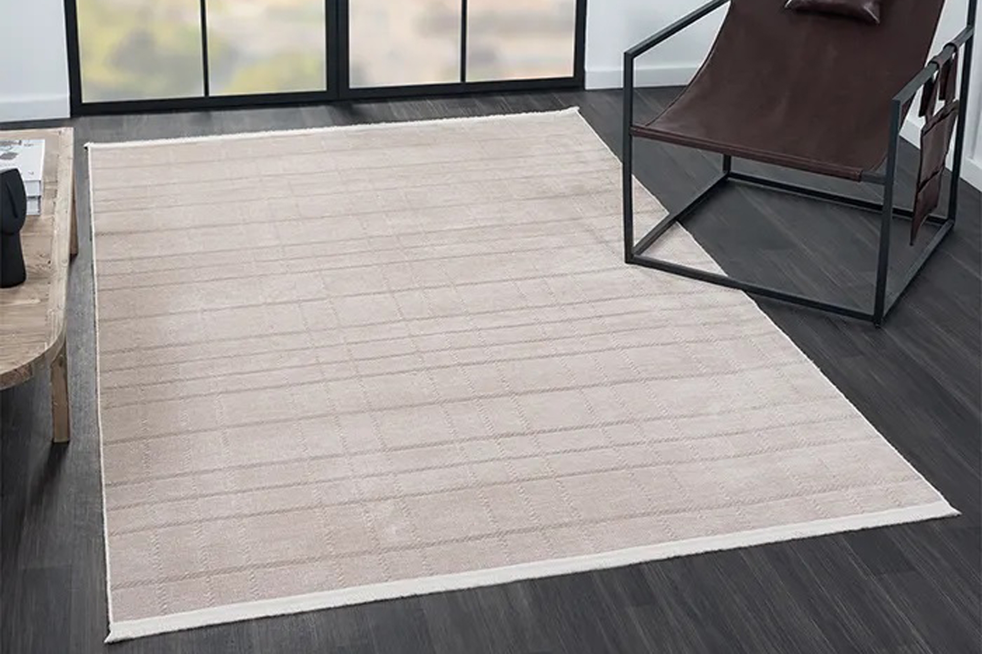 BELLO BOHEM SAÇAKLI SALON HALISI, VİZON BEJ, 120X180