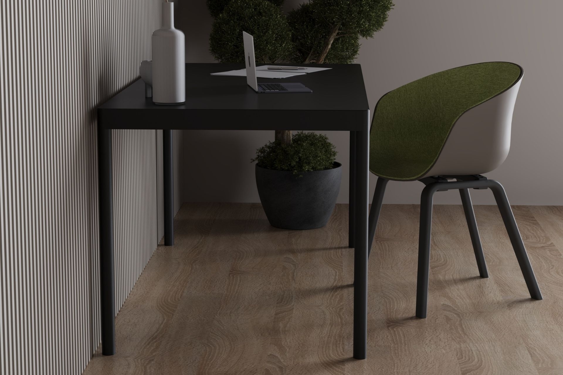 ÇAĞIN OFİS LESS TEKLİ ETAJERSİZ MASA, SİYAH, 160 CM FİYATI - Vivense