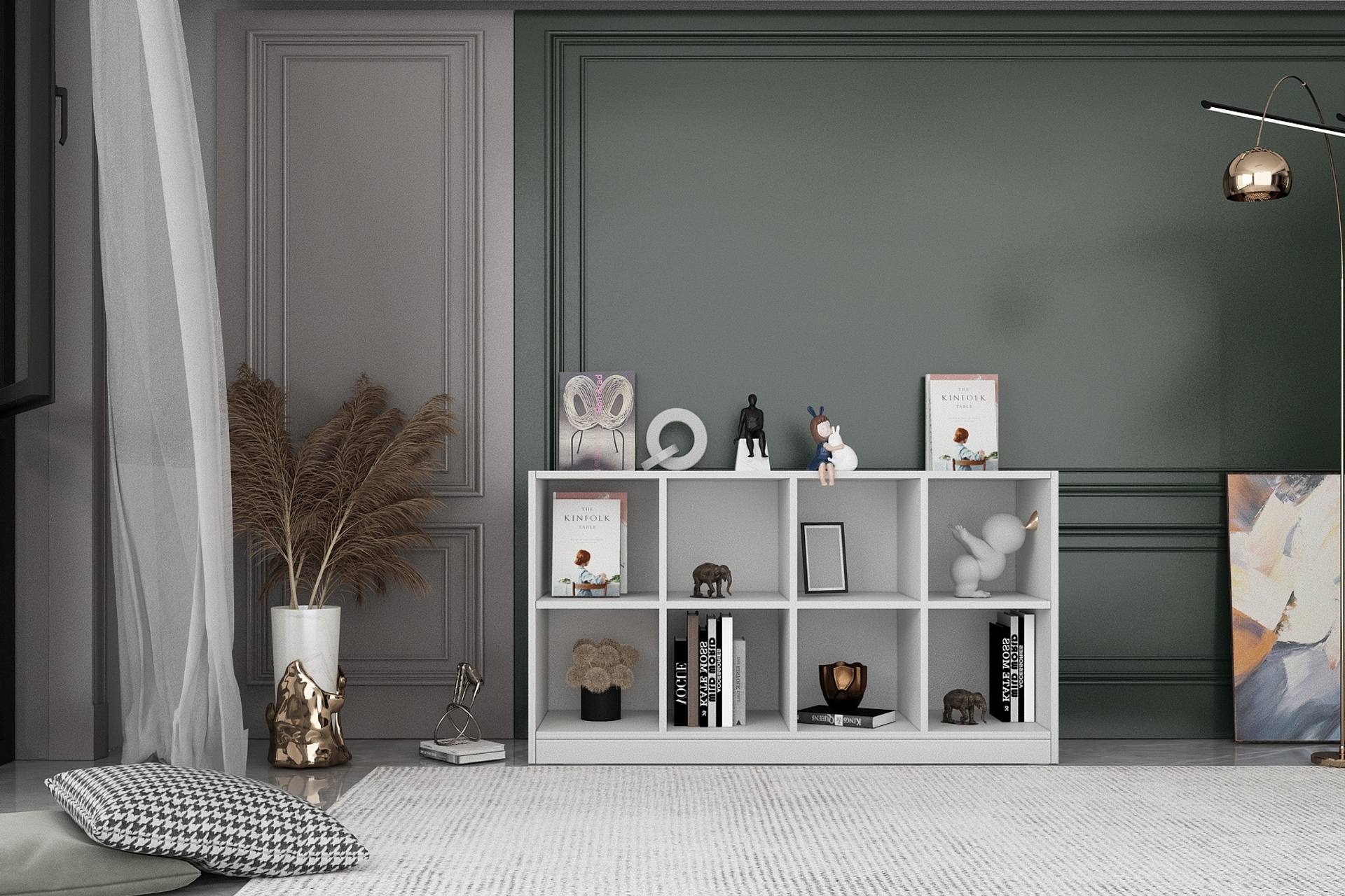 BKCONCEPT RAFLI KİTAPLIK, 130 CM, BEYAZ, KTP-1177 FİYATI - Vivense