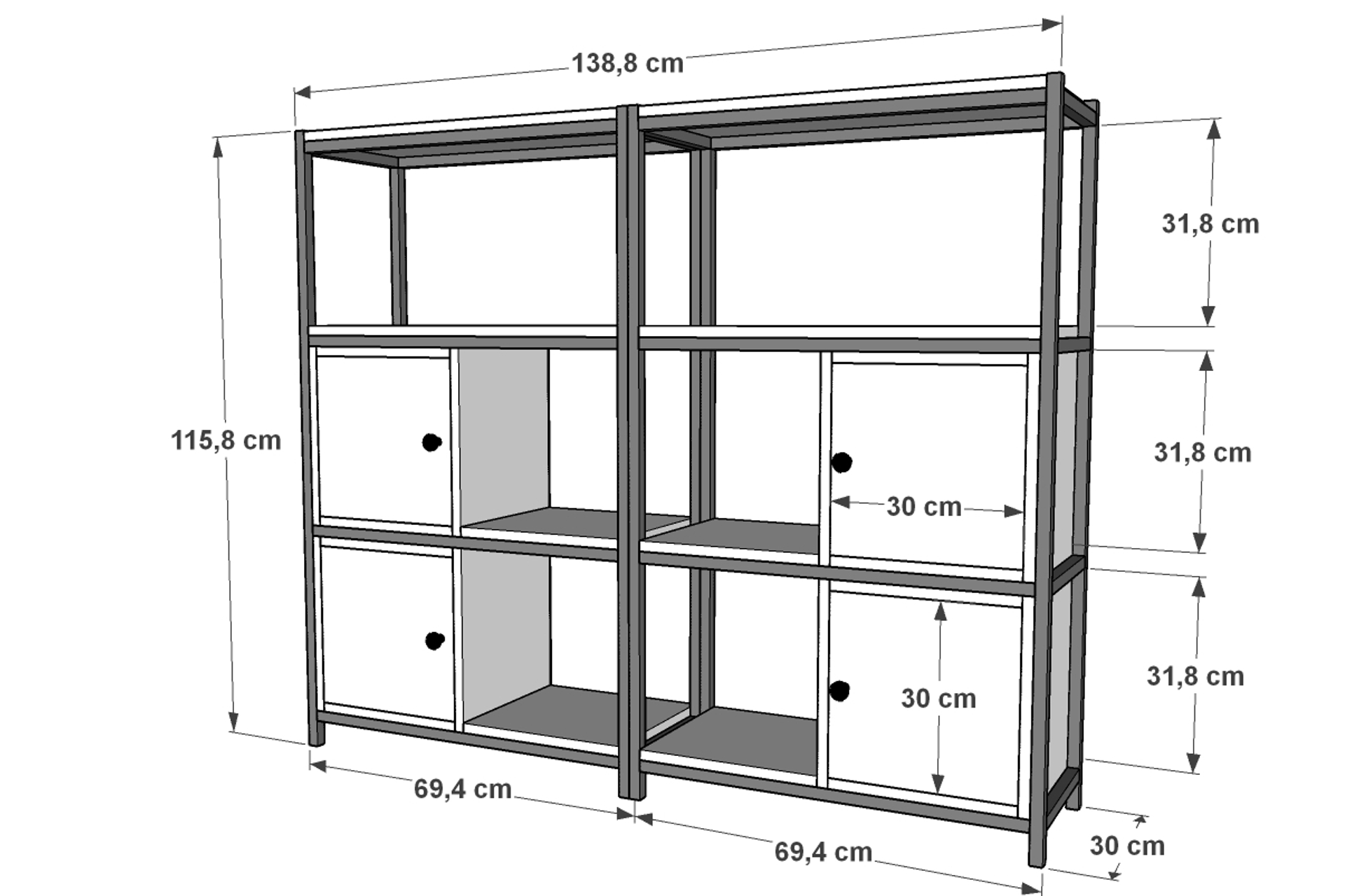 STELL RAFLI ÜÇ KATLI DOLAPLI METAL KİTAPLIK, ANTRASİT, 138 CM, MTL-KTP ...