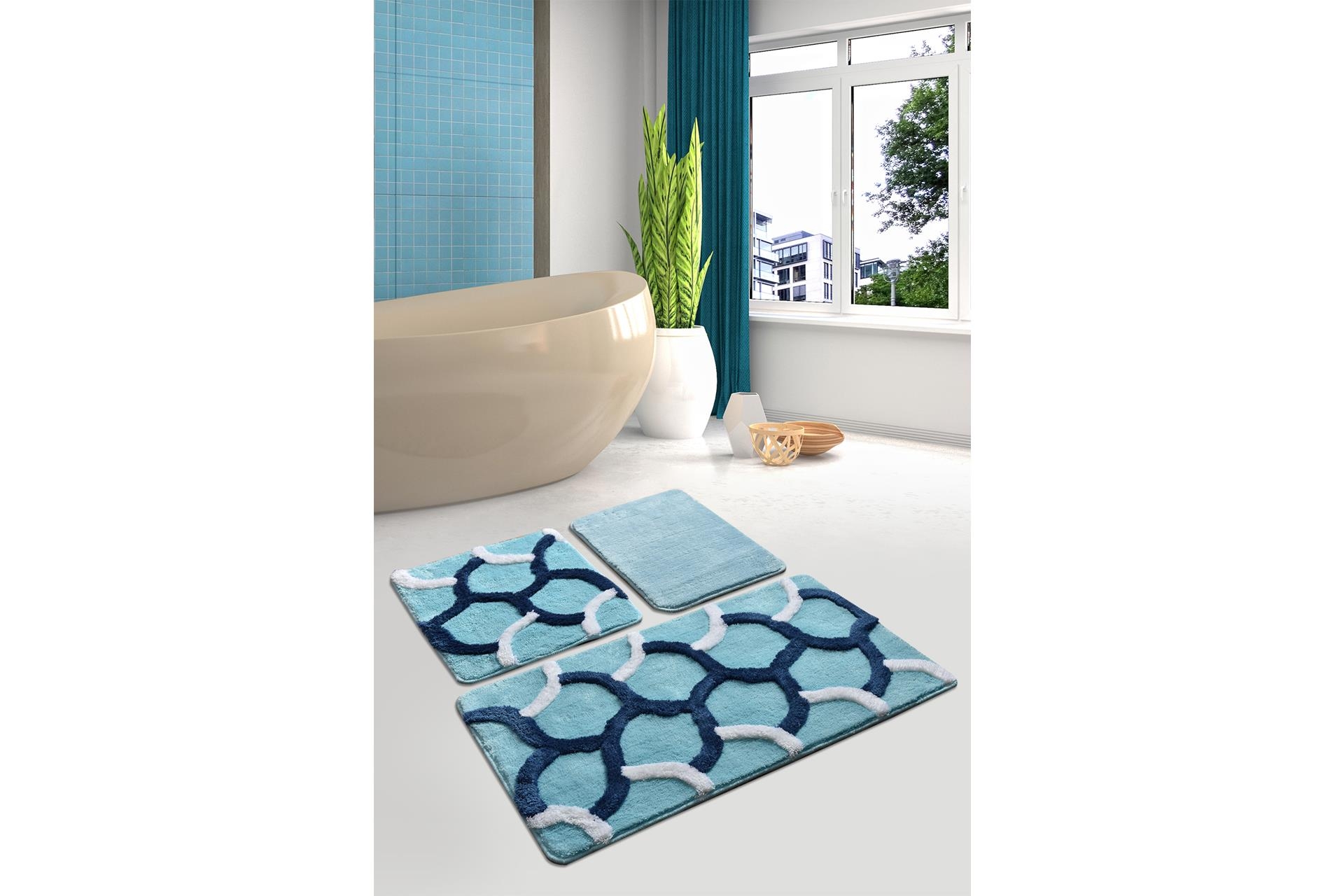 ELEGANT TURKUAZ ÜÇLÜ SET FİYATI - Vivense