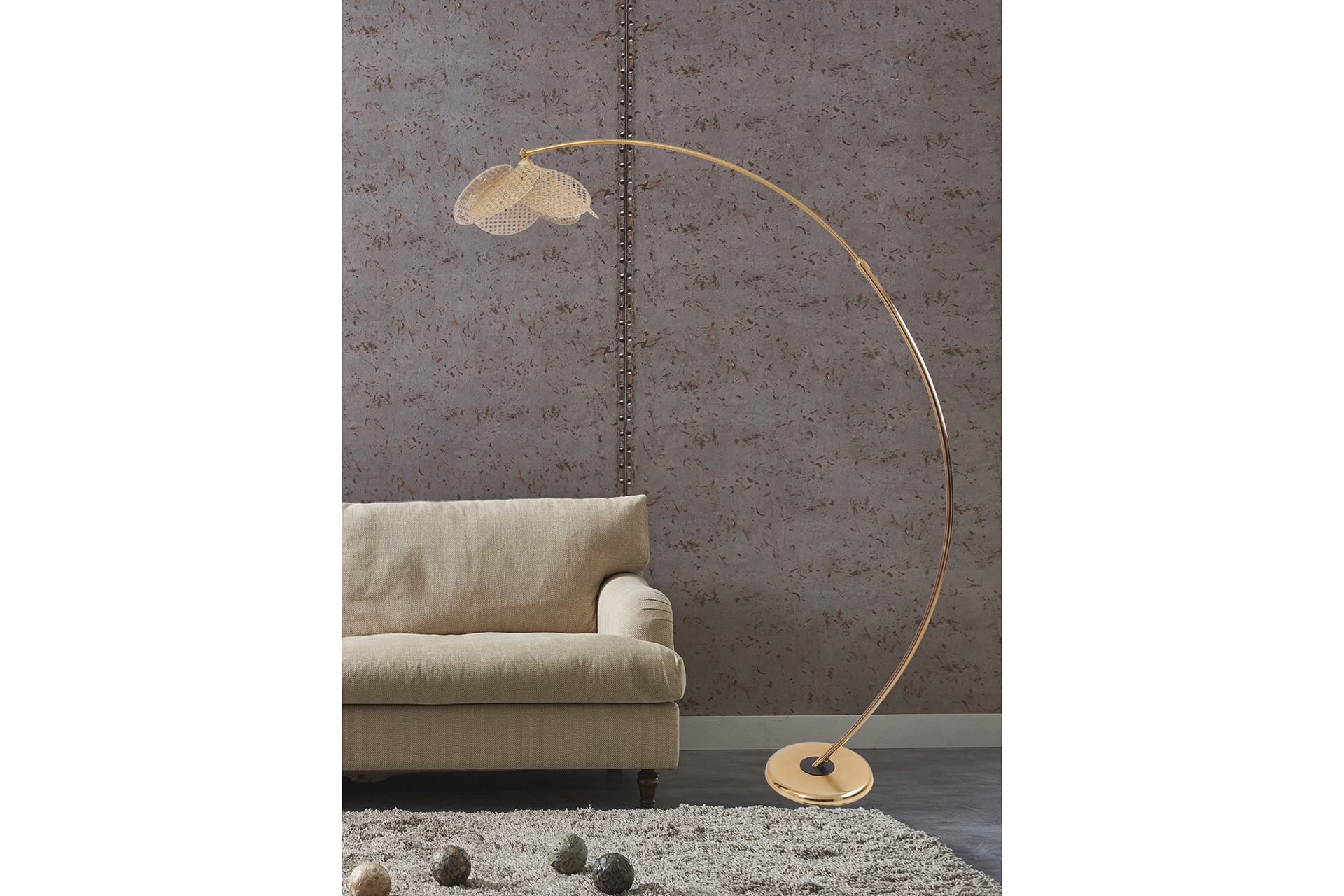 LUMEXX MISRA PERVANE RATTAN ABAJURLU LAMBADER, GOLD FİYATI - Vivense