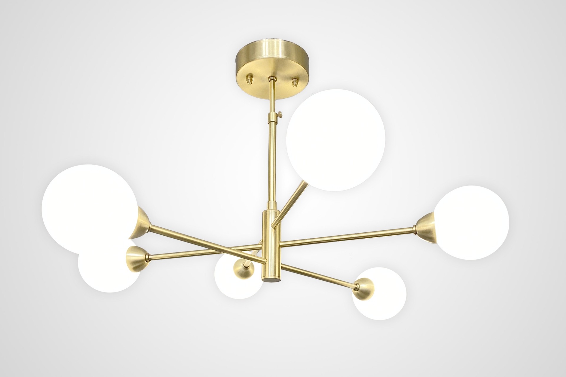 BUBBLE LİNE 6 KOLLU SARKIT AVİZE, ESKİTME SARI