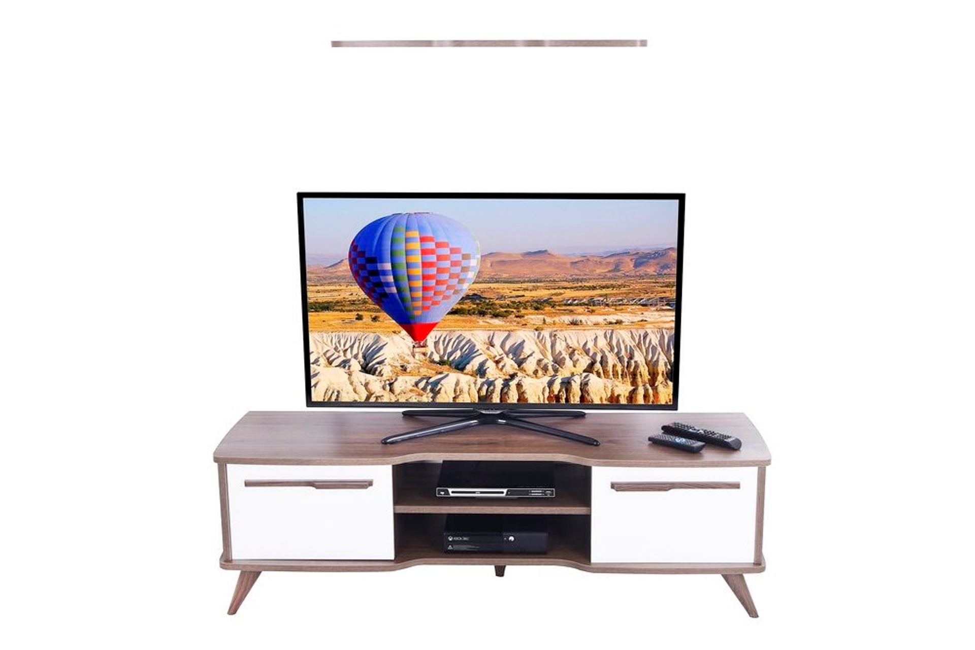 BOREAS CEVİZ BEYAZ 160 CM TV SEHPASI