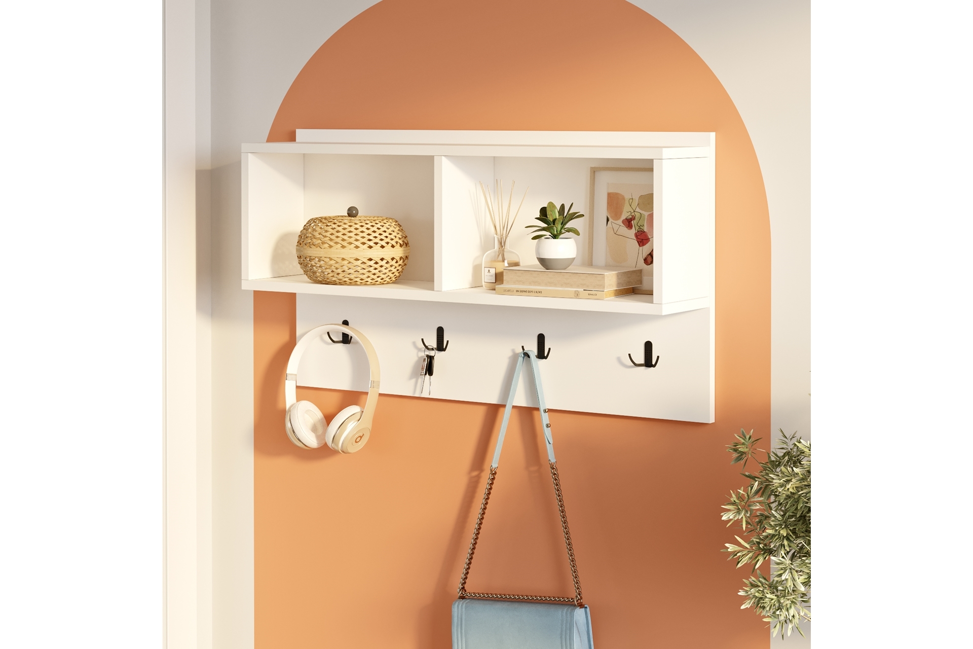 YURUDESİGN BRİAN DUVAR ASKISI, BEYAZ FİYATI - Vivense