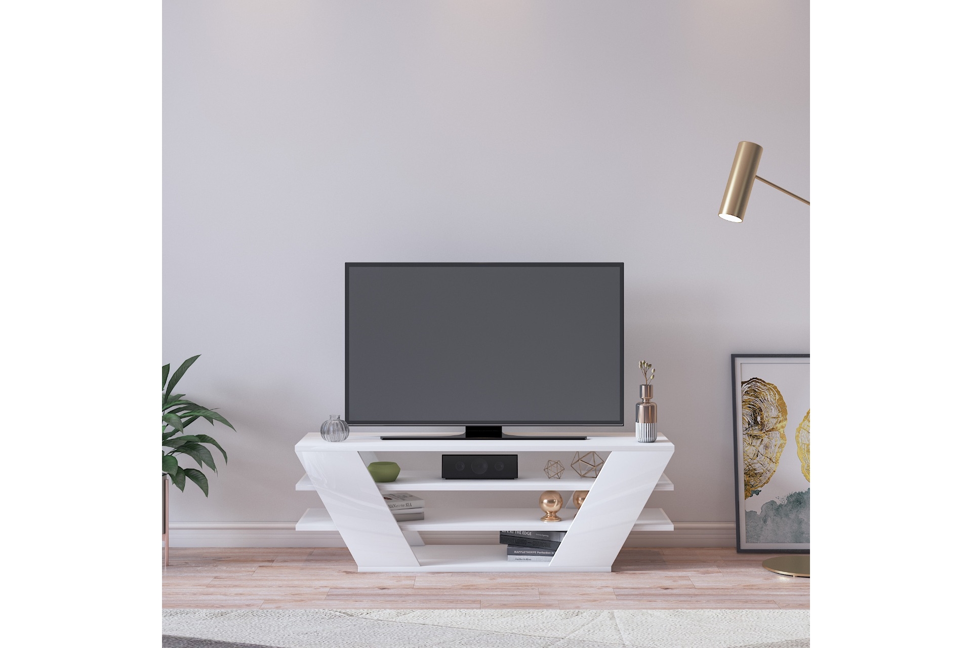 OCASSO WAGNER TV ÜNİTESİ, BEYAZ FİYATI - Vivense