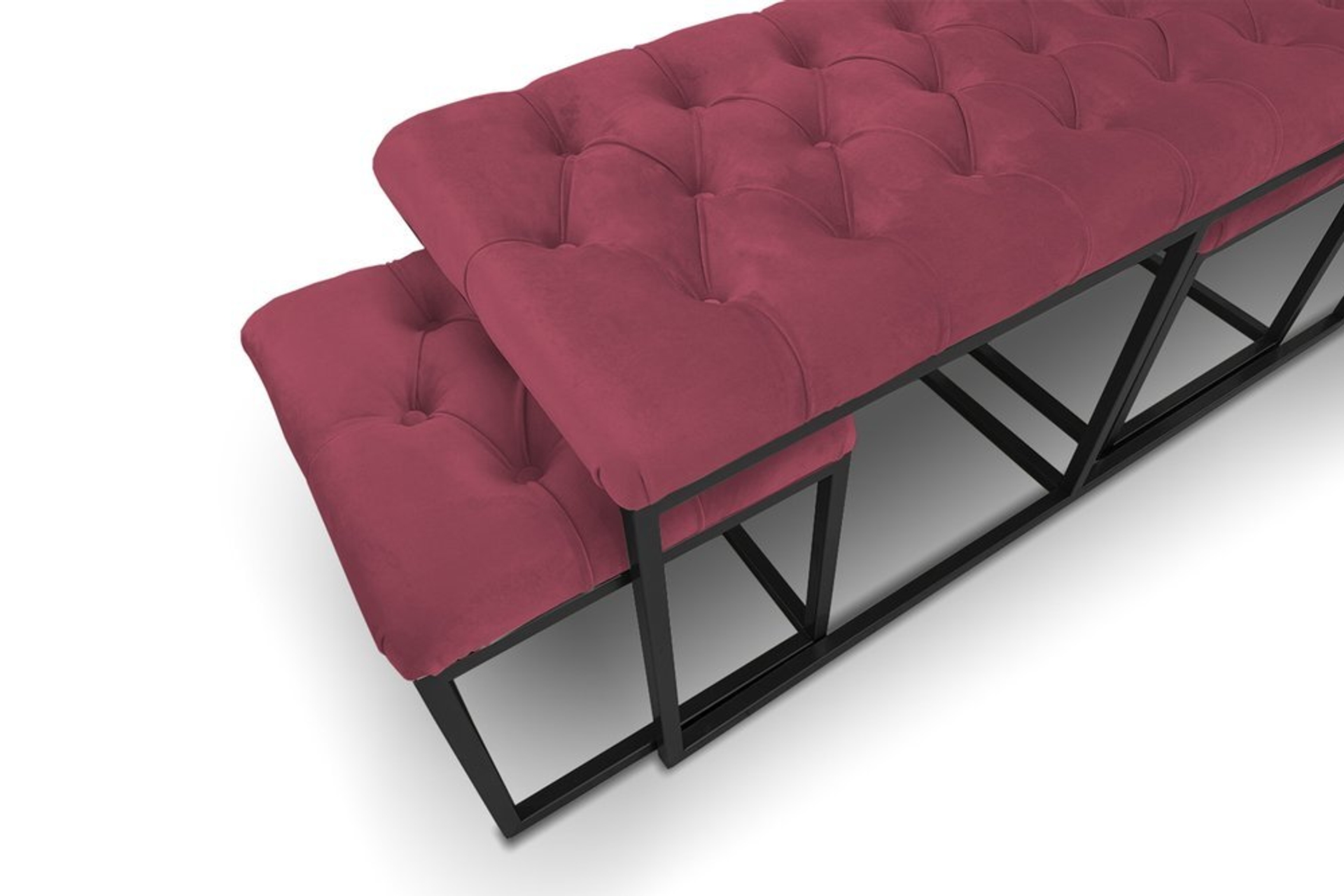 BENOA BENCH SET BORDO SİYAH