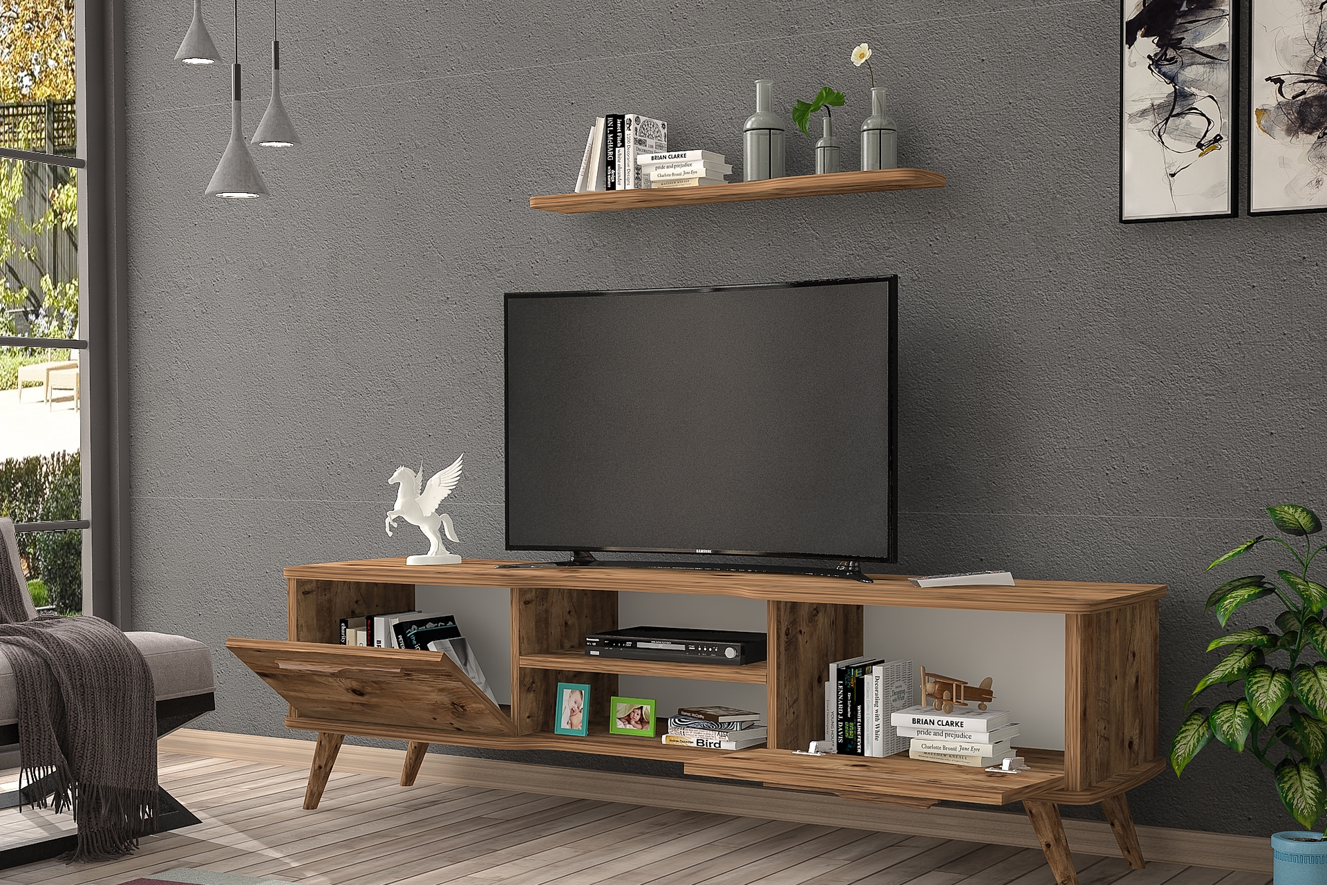 BOREAS ATLANTİK ÇAM TV SEHPASI 160 CM
