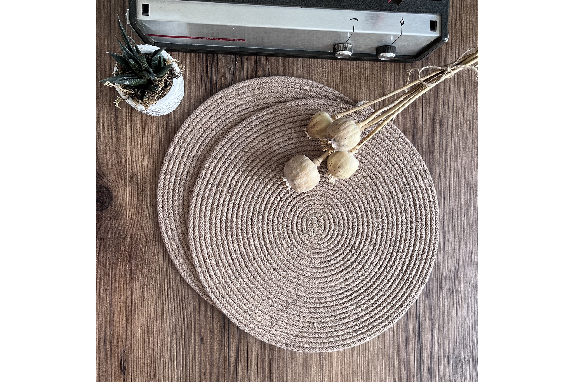 JAPPE İKİLİ HASIR SUPLA, SÜTLÜ KAHVE FİYATI - Vivense