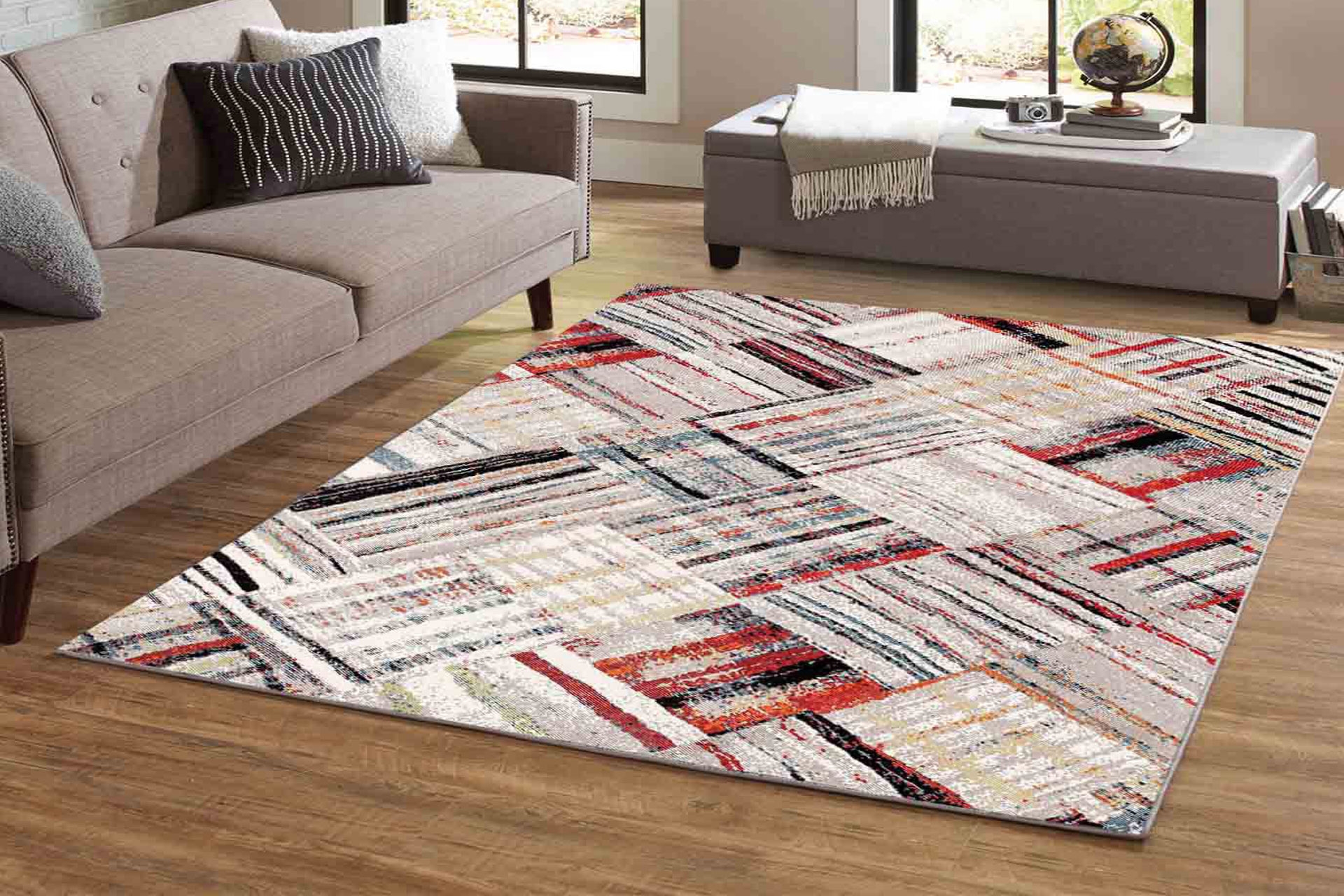 LATTE DİZAYN AMY DEKORATİF ÖZEL TASARIM SALON HALISI, YIKANABİLİR, 200X300