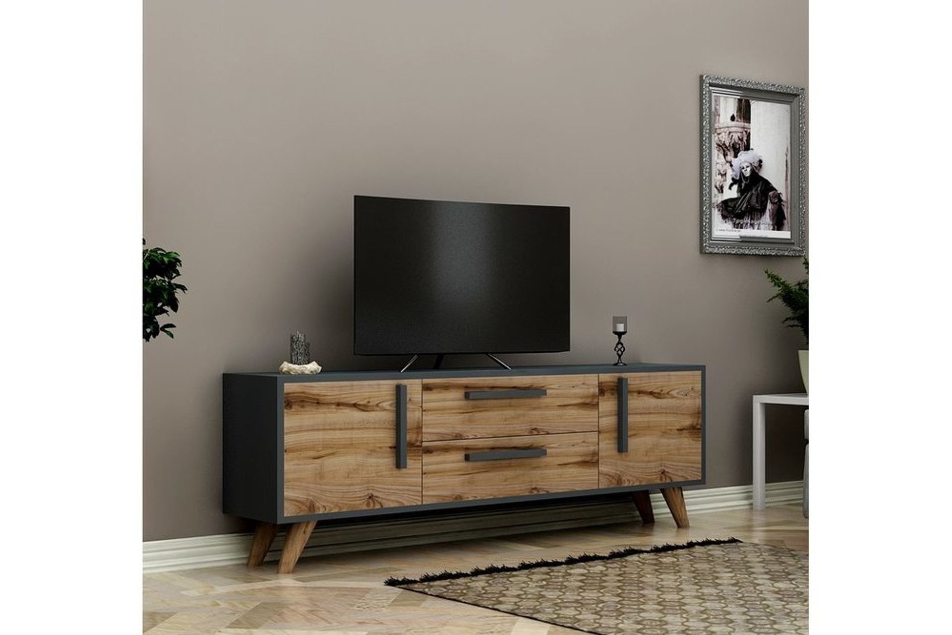 NART TV ÜNİTESİ ANTRASİT ÇIRAĞAN FİYATI - Vivense