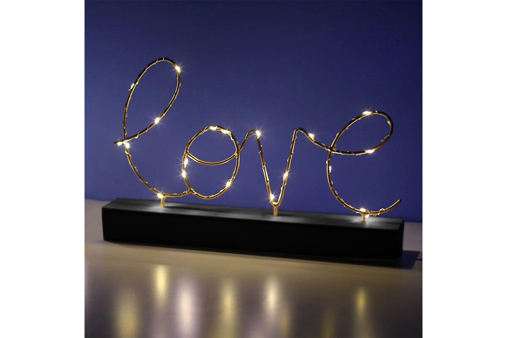 CAJUART AŞK METAL LOVE YAZILI PİLLİ LED IŞIK EV DEKOR AYDINLATMA