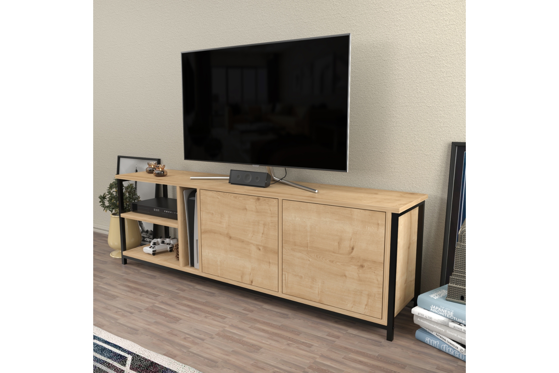 DECOROTİKA PRİMROSE TV ÜNİTESİ, SİYAH SAFİRMEŞE FİYATI - Vivense