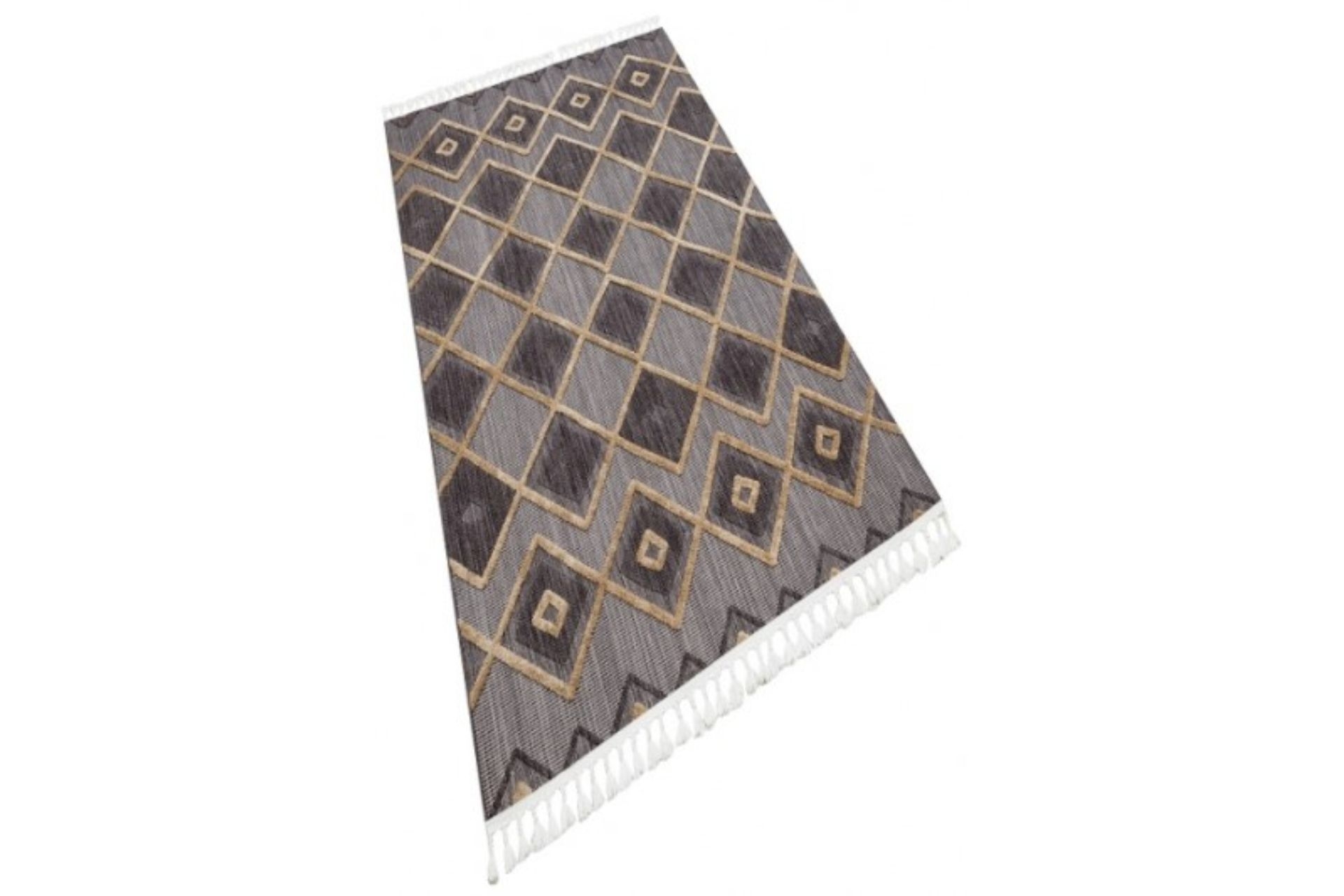 TÜRKMEN HALI BABYLON BB02 KABARTMALI SALON HALISI, ANTRASİT, 120X180 ...