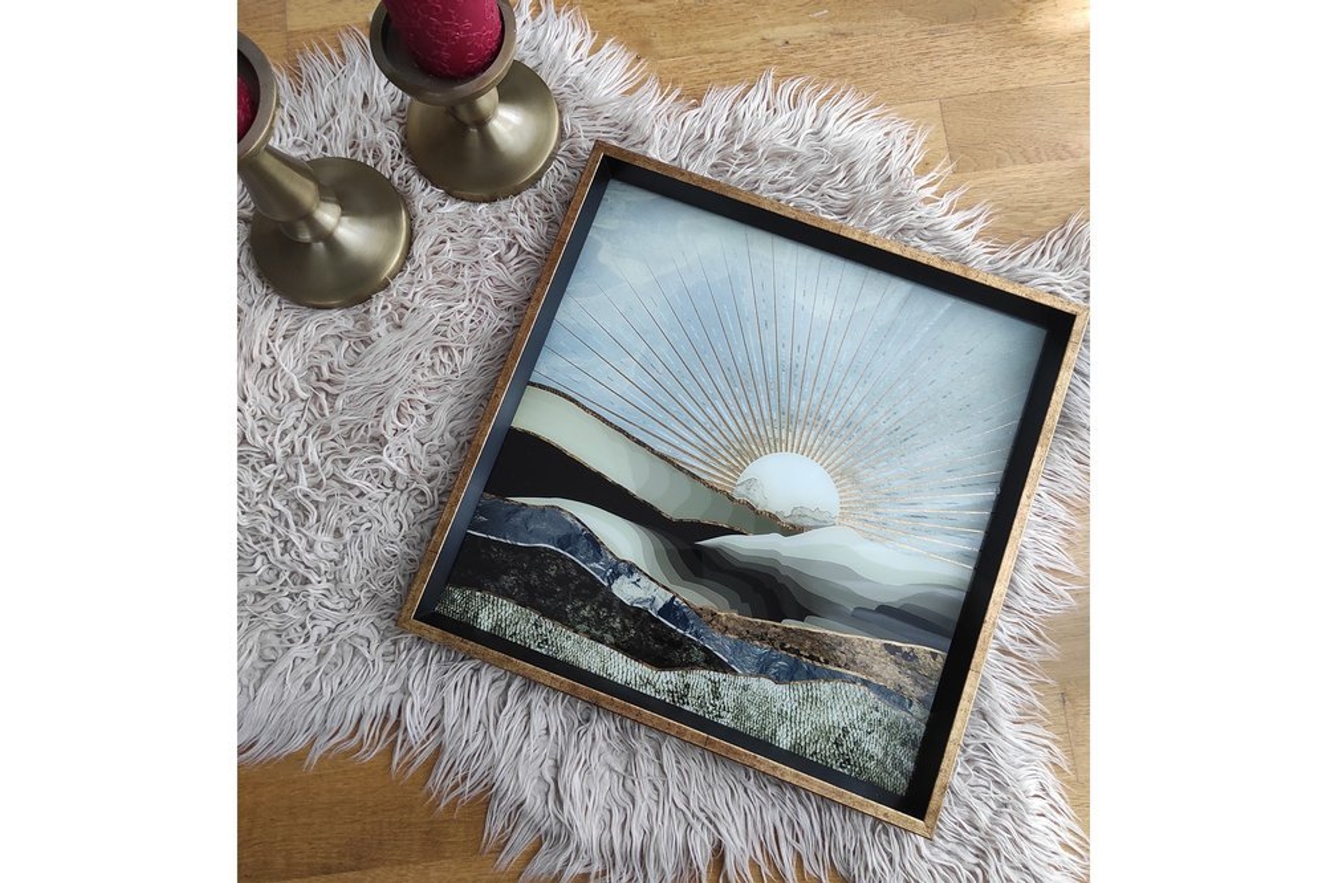 ARTE CASERO CAM BASKI GÜNEŞ TEPSİ 40X40 CM FİYATI - Vivense