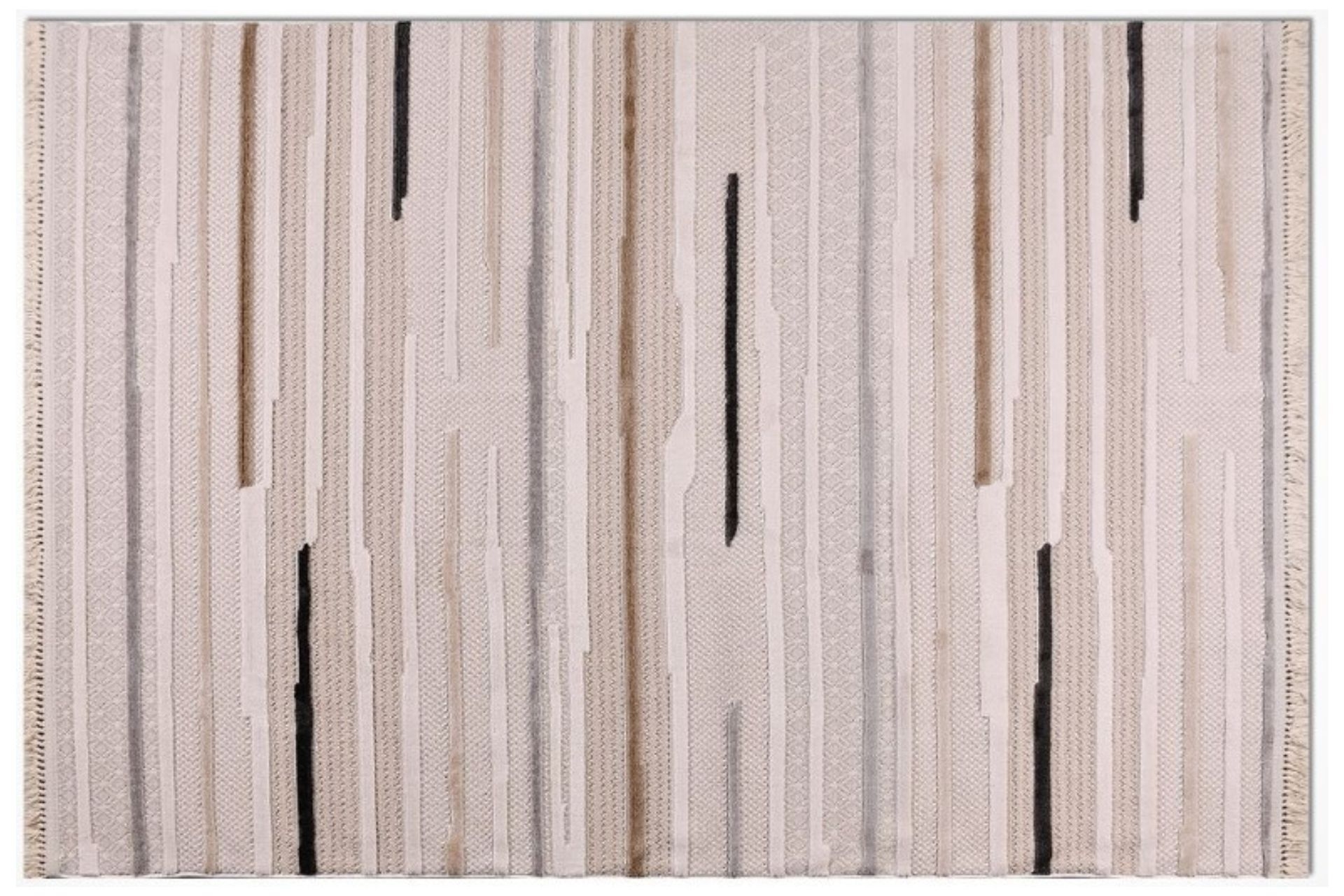 CREA HALI İZGİ KABARTMALI MODERN HALI, KREM, IM04K, 80X300