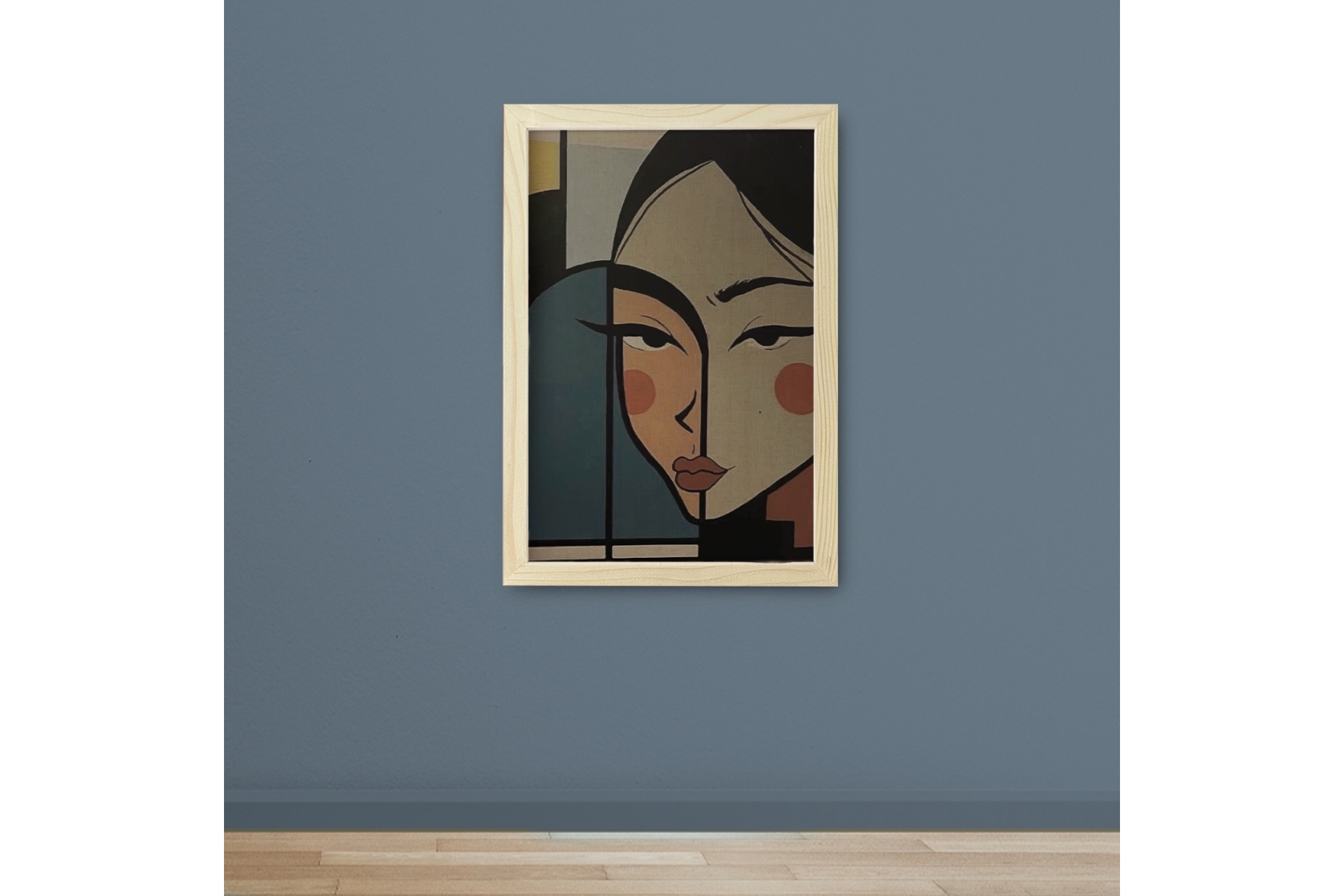 GENÇ KIZ ÇİZİM ÇERÇEVELİ AHŞAP DOKULU TABLO, 35X50 FİYATI - Vivense