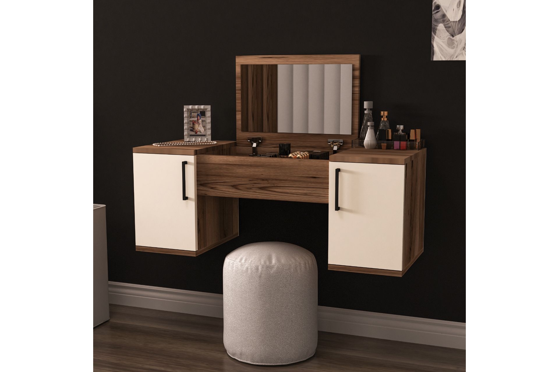 ARNETTİ MERCAN MAKYAJ MASASI, LİDYA BUTE BEJ