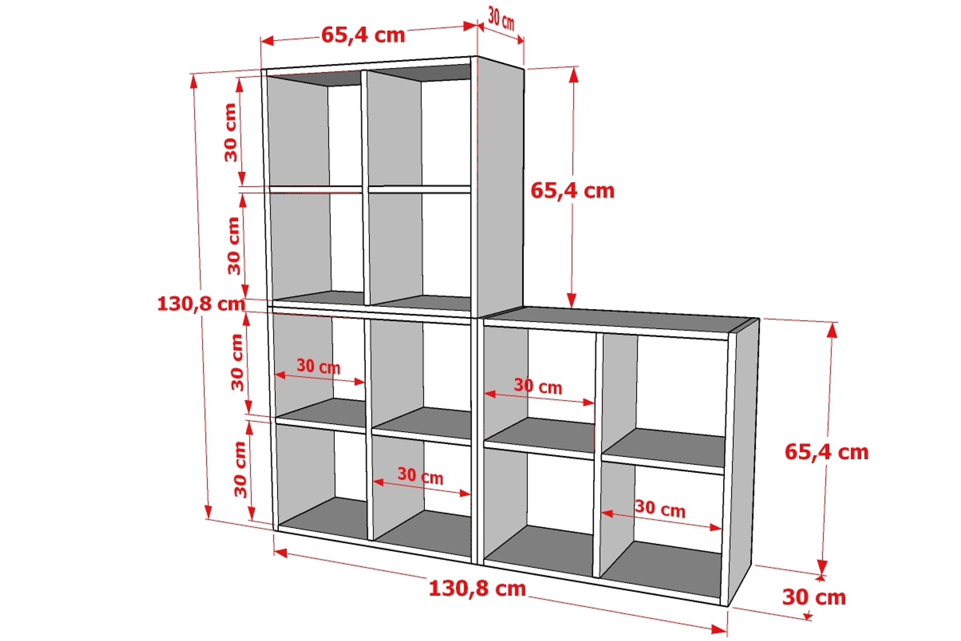 BKCONCEPT RAFLI KİTAPLIK, 130 CM, BEYAZ, KTP-1267 FİYATI - Vivense