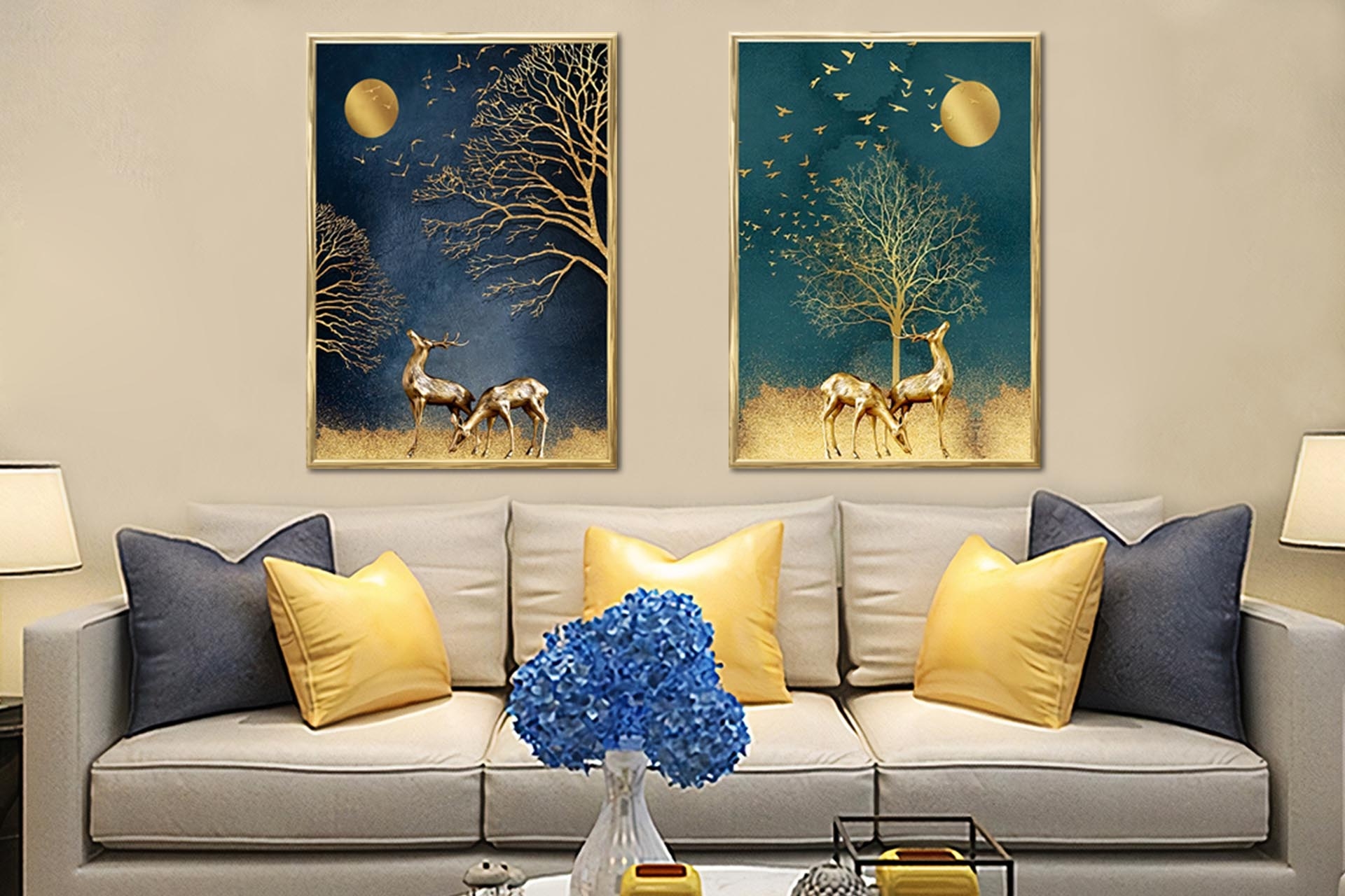 FRANK RAY GOLDEN ART TABLO, GOLD ÇERÇEVE, 50X70, 01 FİYATI - Vivense