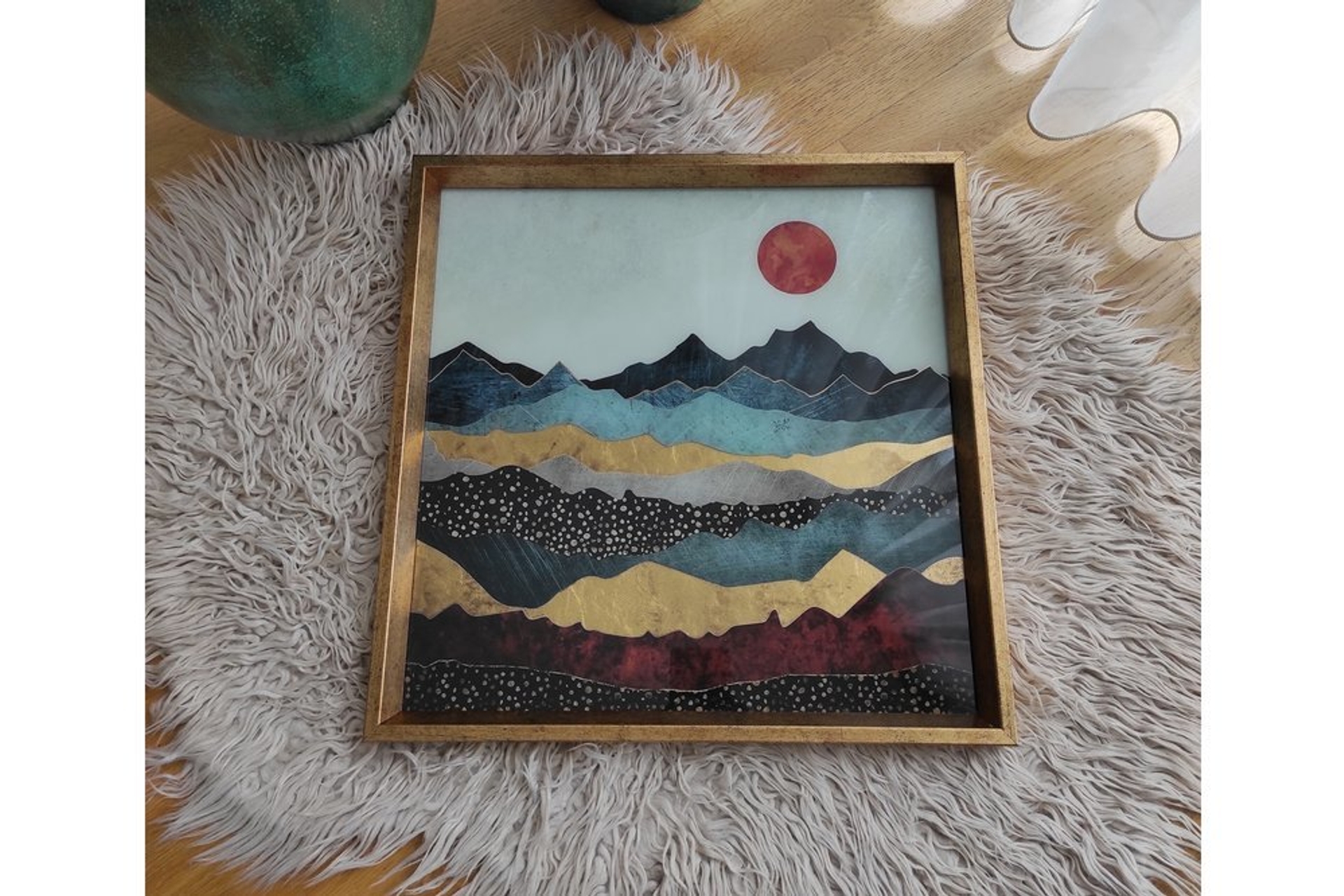 ARTE CASERO CAM BASKI MANZARA TEPSİ 40X40 CM FİYATI - Vivense