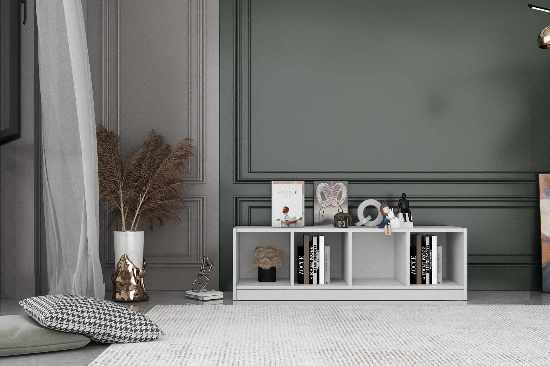 BKCONCEPT RAFLI KİTAPLIK, 130 CM, BEYAZ, KTP-1196 FİYATI - Vivense