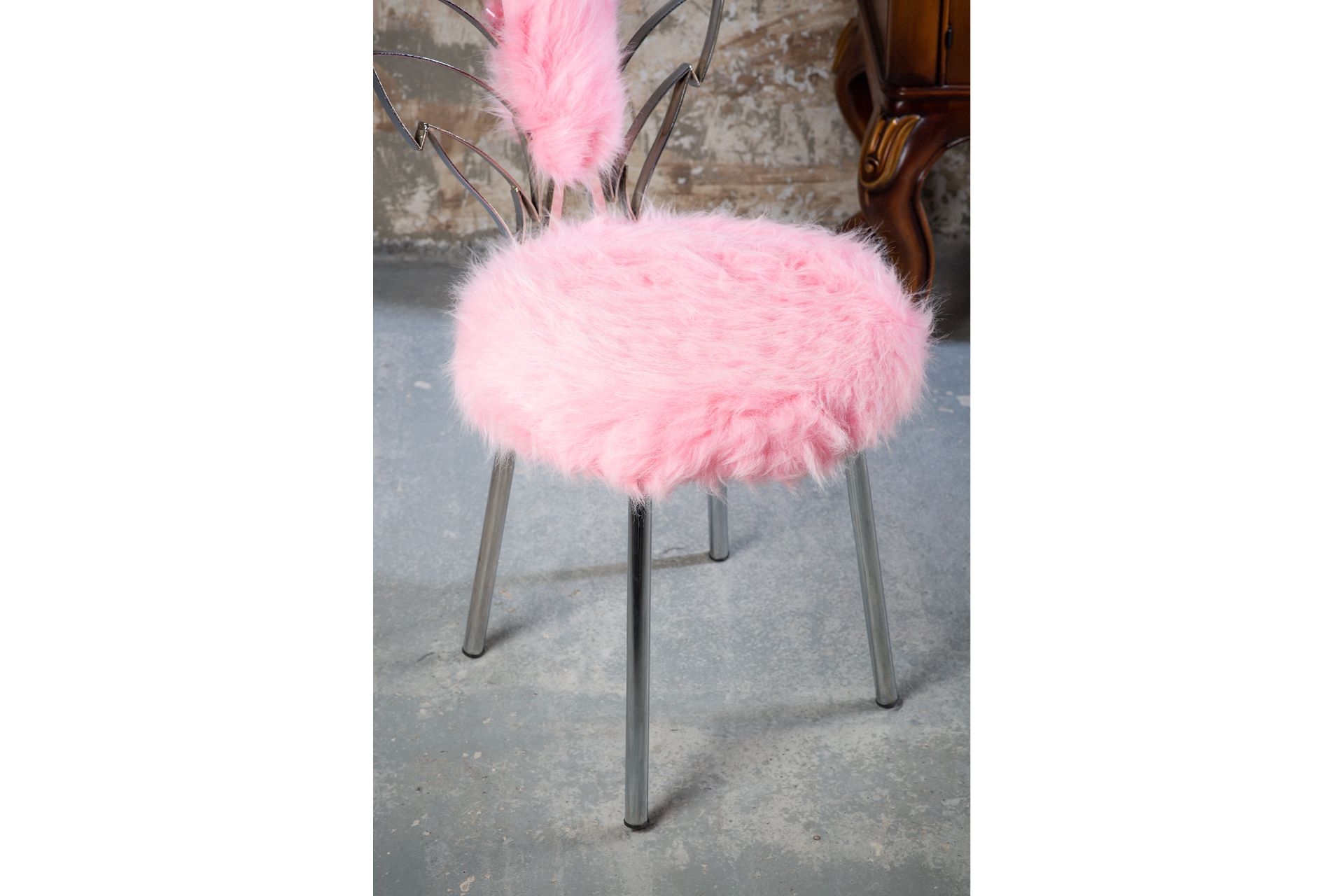 MENDY ANGEL SANDALYE, PEMBE, GÜMÜŞ AYAK FİYATI - Vivense