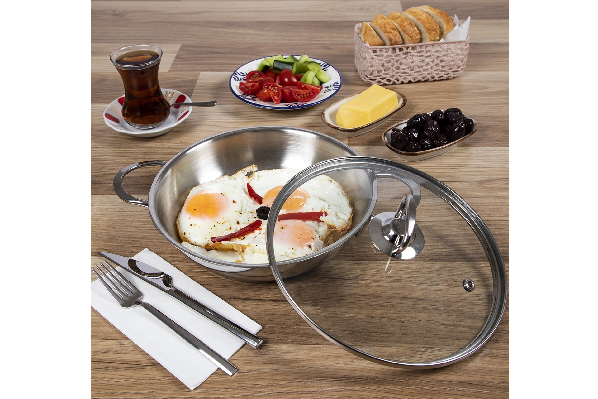 SERENK MODERNİST PASLANMAZ ÇELİK SAHAN, 20 CM FİYATI - Vivense