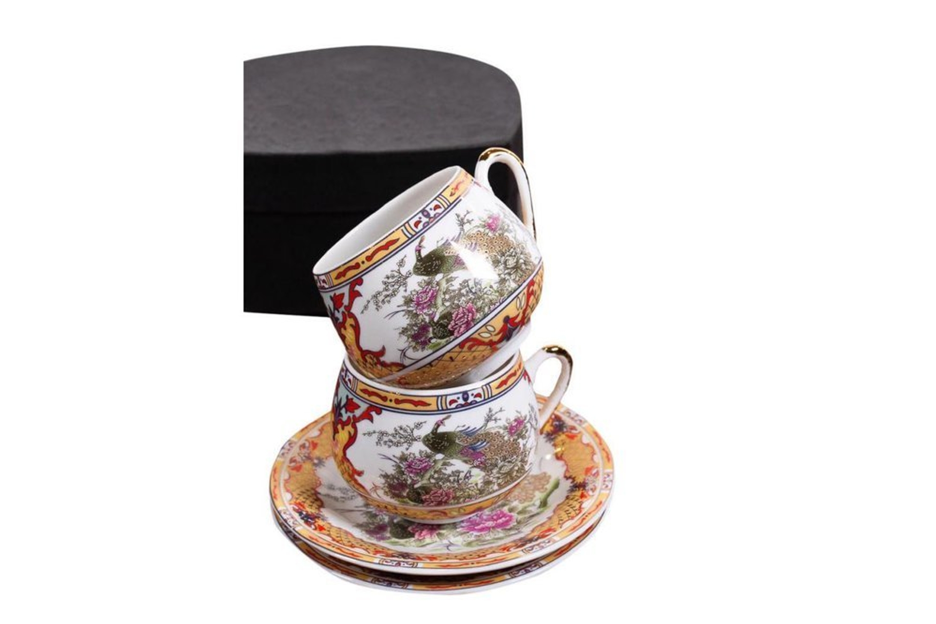 QEDİ PORSELEN 2'Lİ KAHVE FİNCANI TAVUS KUŞU HARDAL FİYATI - Vivense