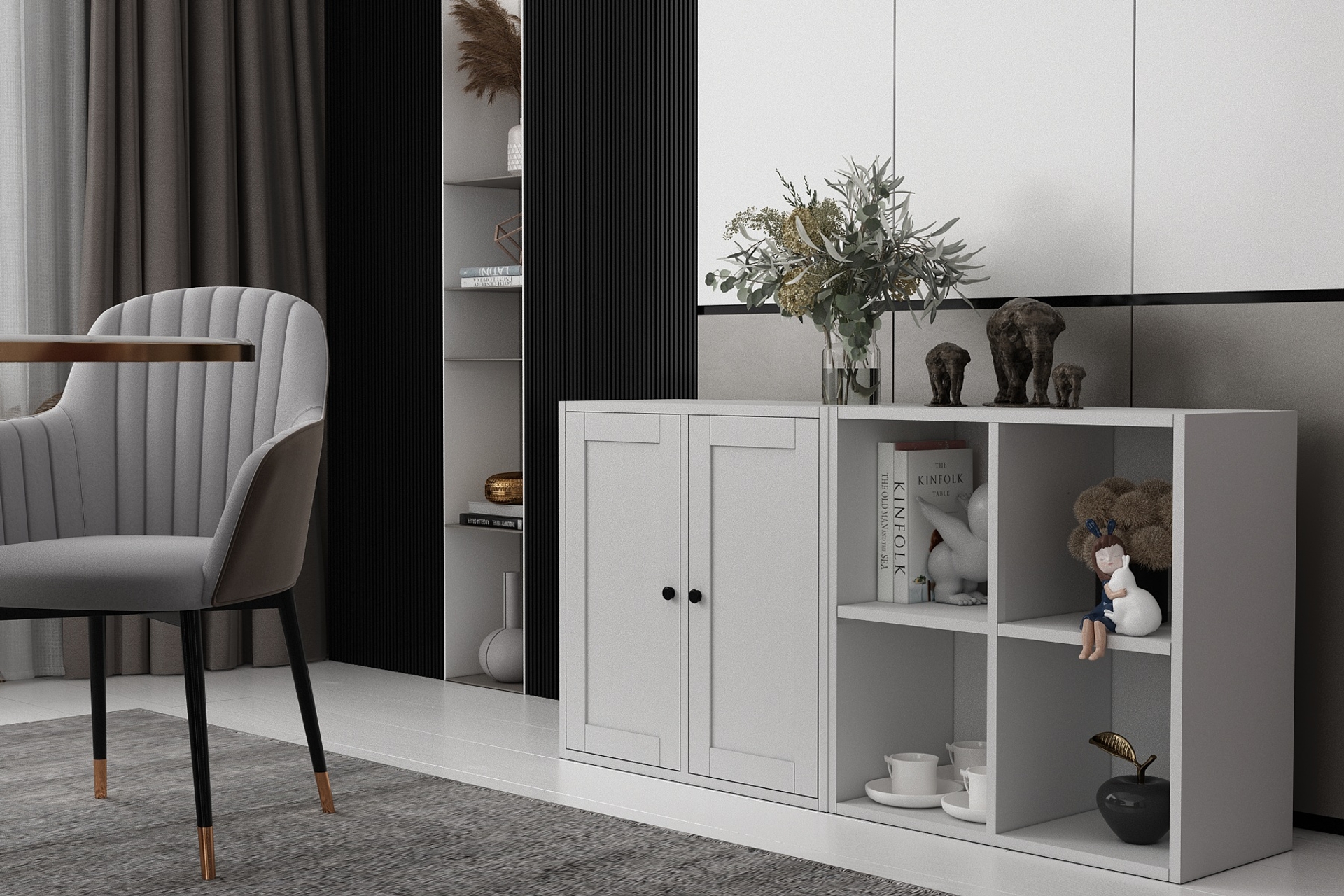 URANUS KONSOL KNS-1180, 2 KAPAKLI RAFLI, BEYAZ FİYATI - Vivense