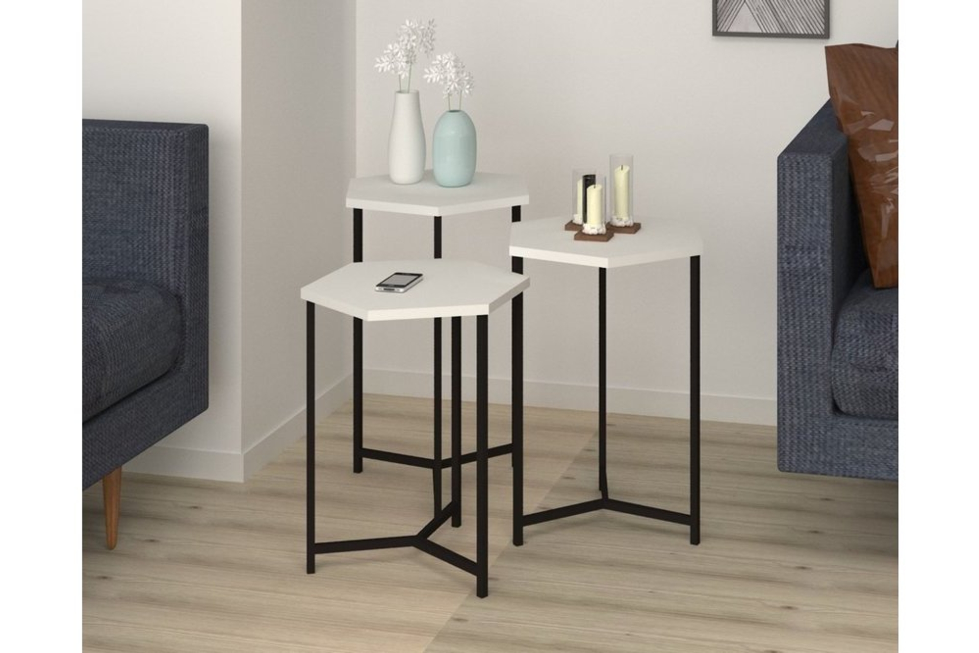 DMODÜL NAPOLİ ZİGON SEHPA, ÜÇLÜ FİYATI - Vivense